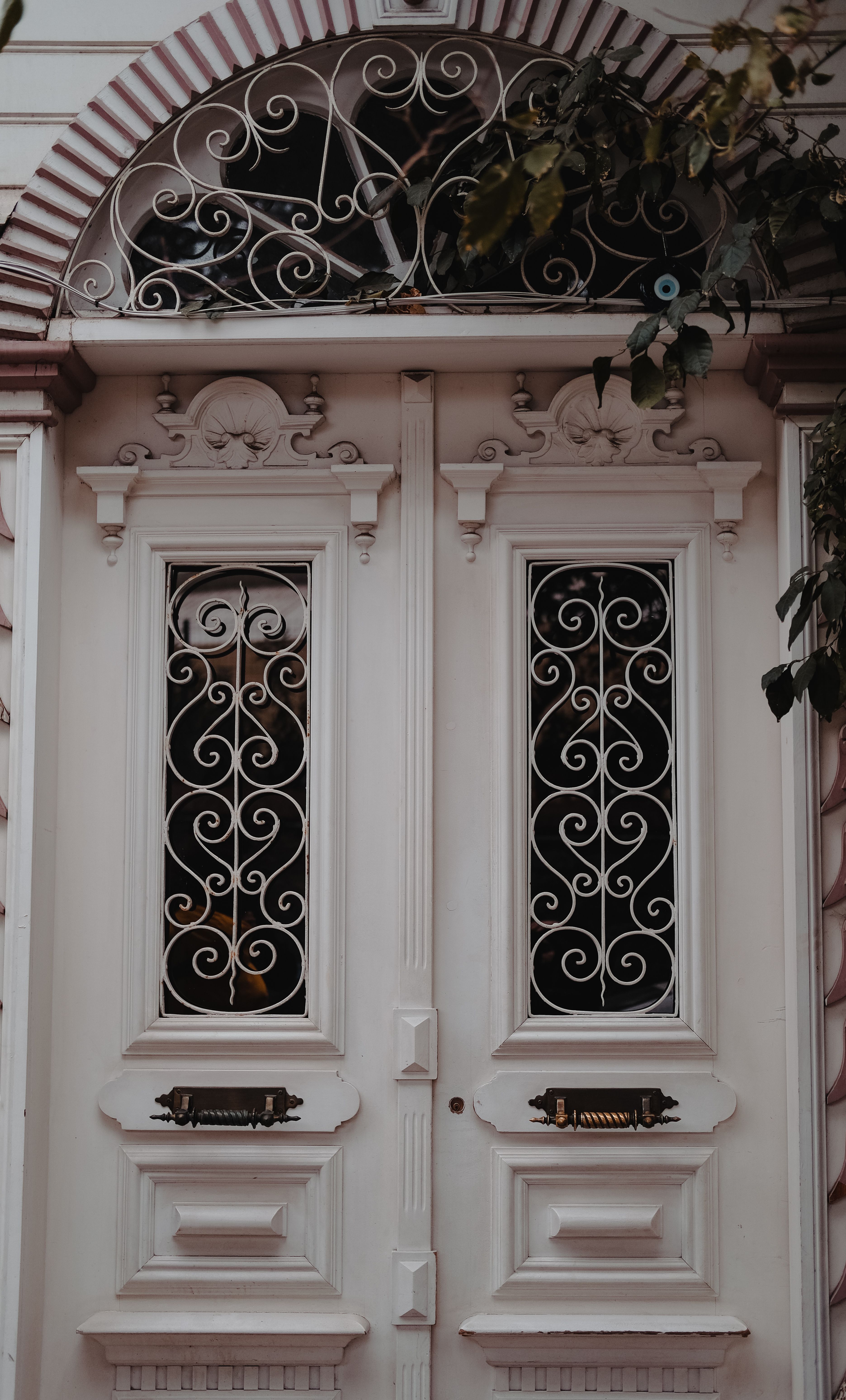 White, Decorated Doors · Free Stock Photo