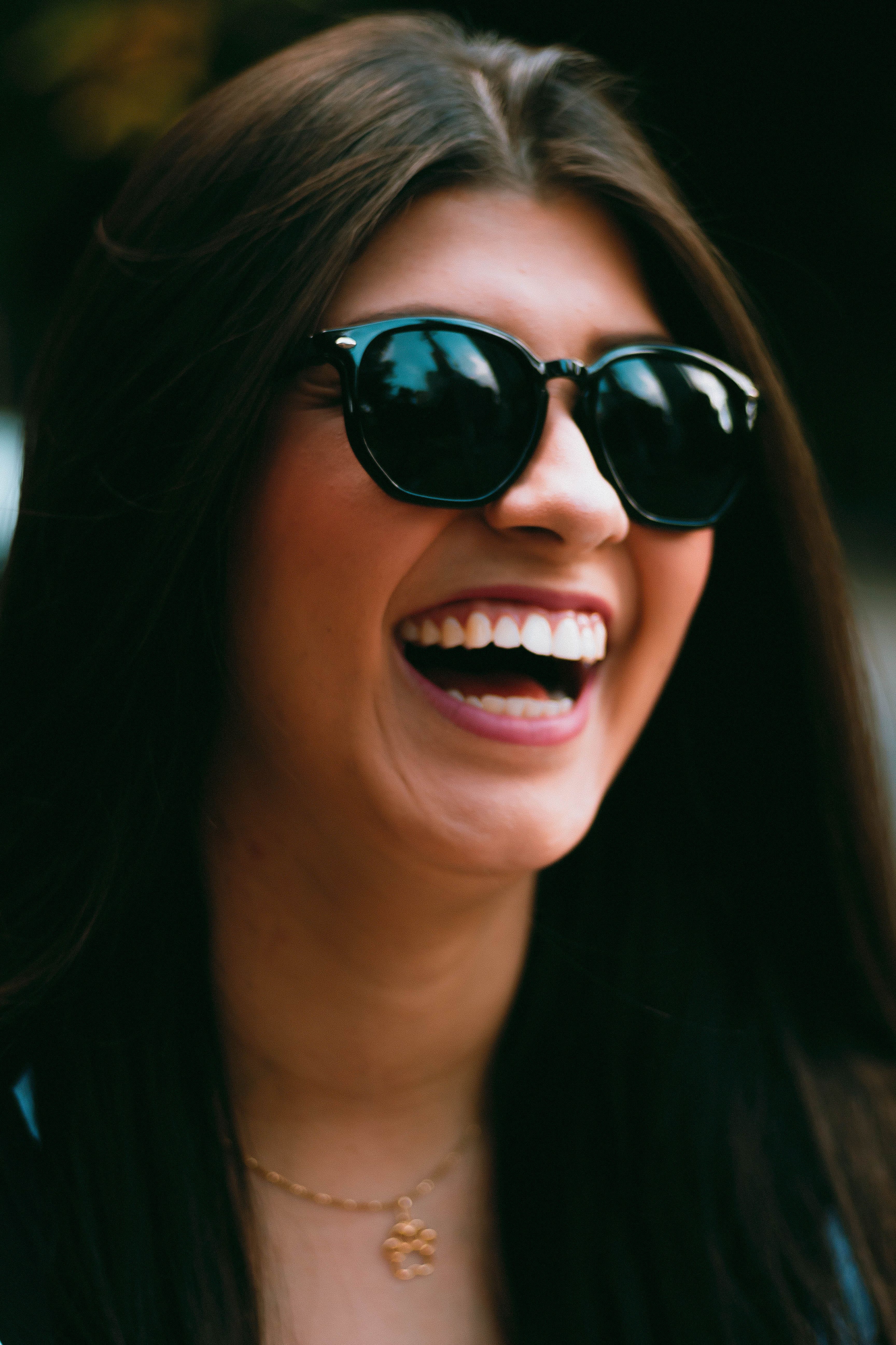 Brunette Woman Laughing · Free Stock Photo