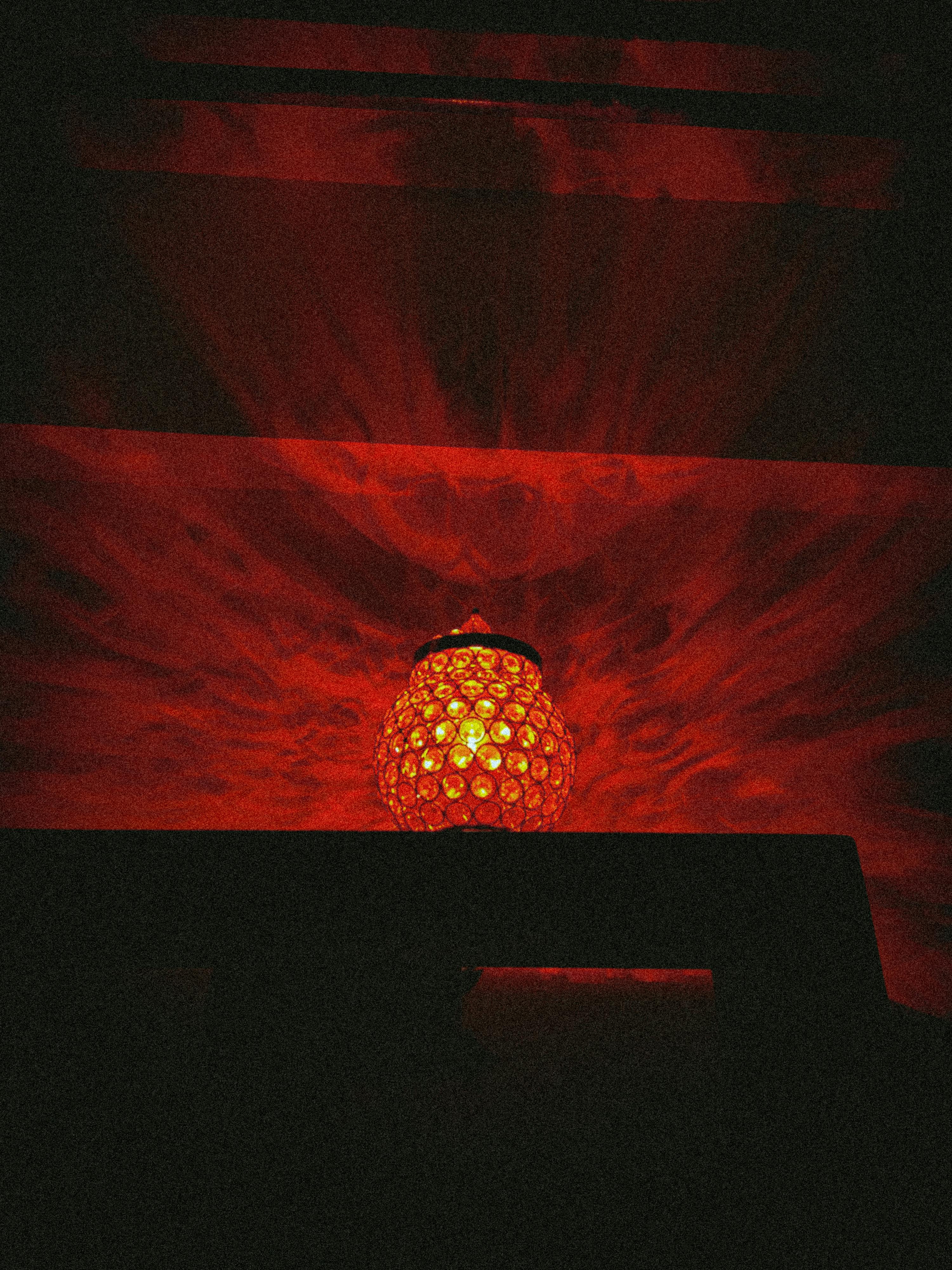 Red Lamp Light in Darkness · Free Stock Photo