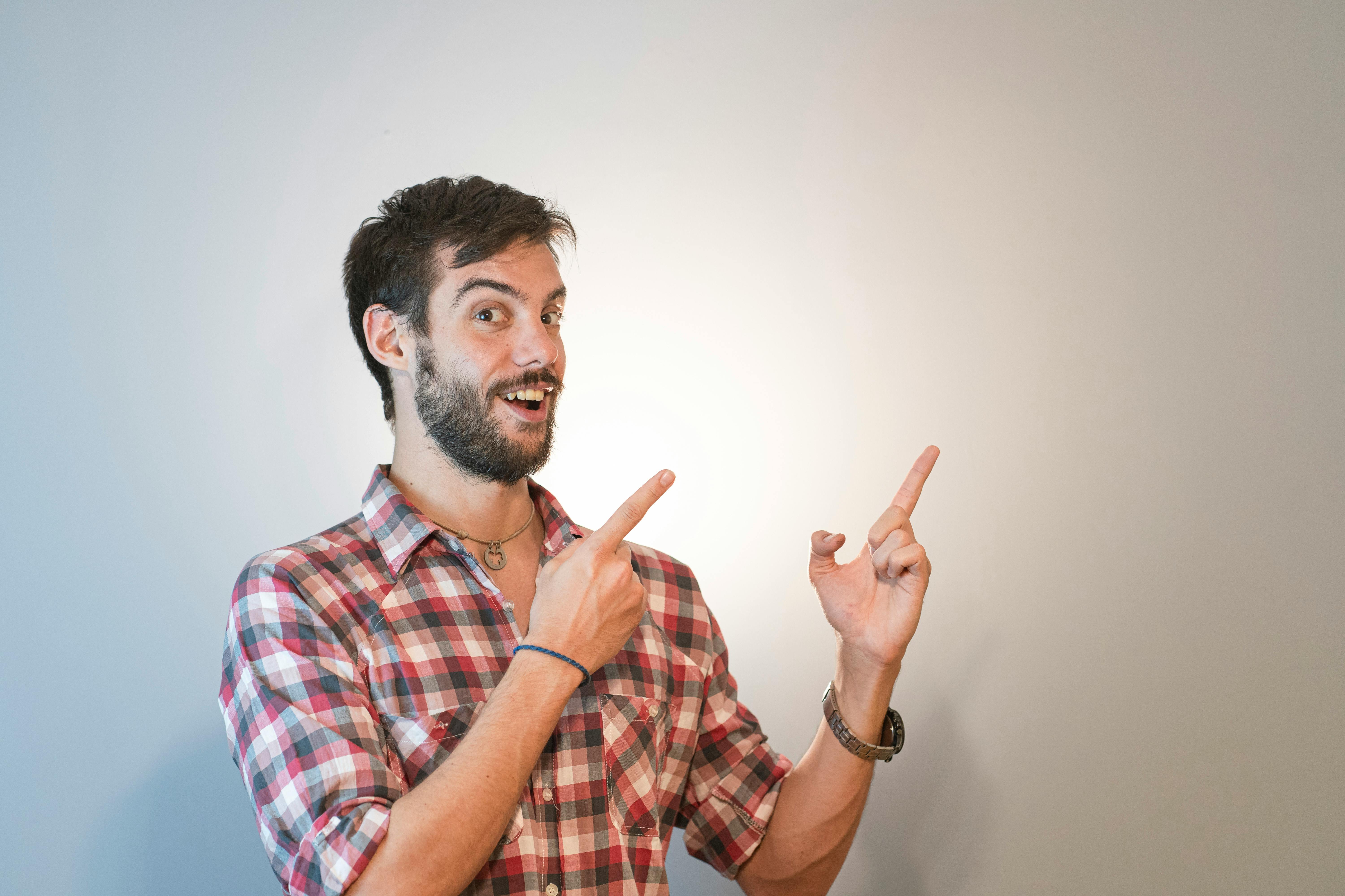 Surprised Man Pointing Finger” Photos, Download The BEST Free ...