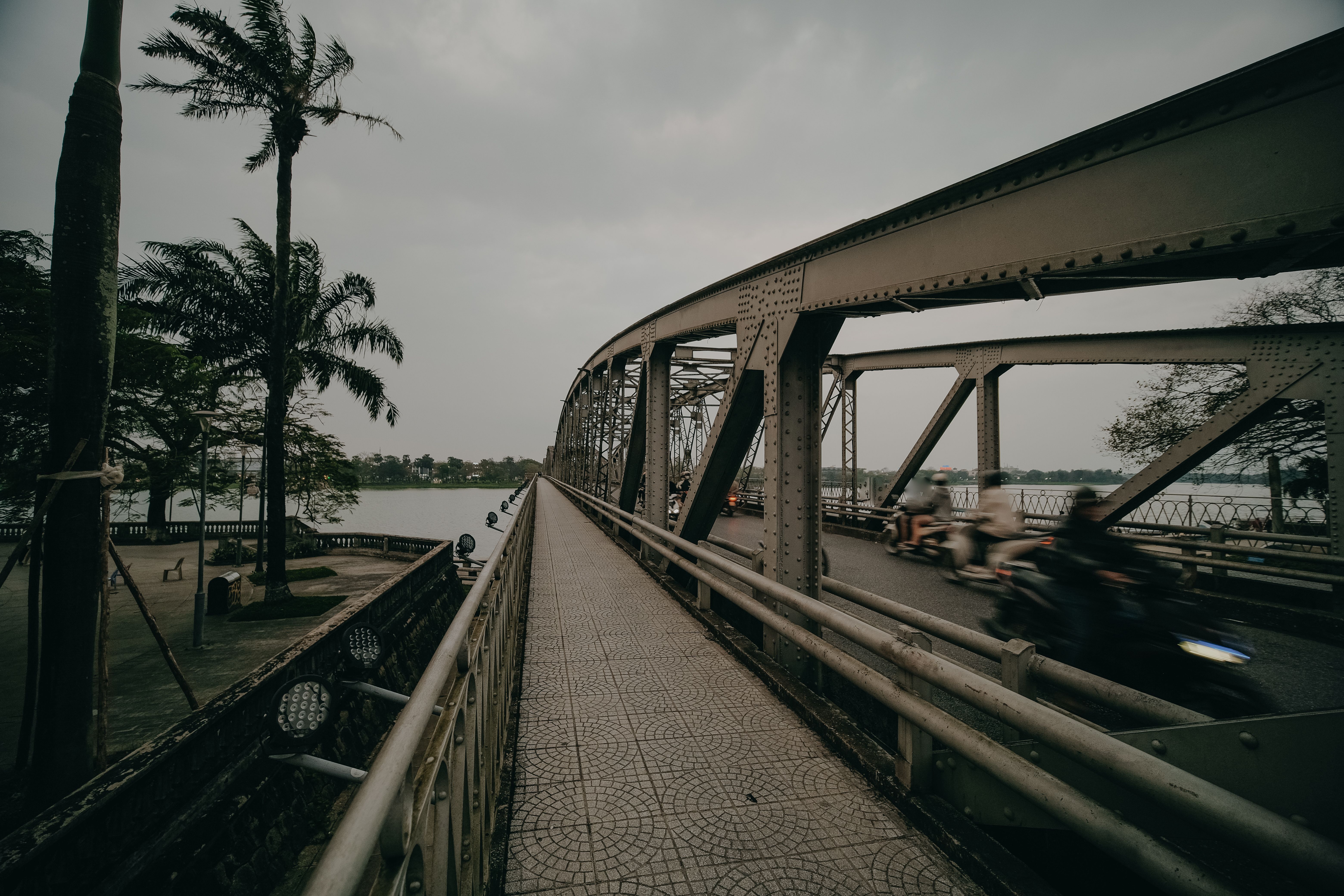 Sidewalk on Bridge on River · Free Stock Photo