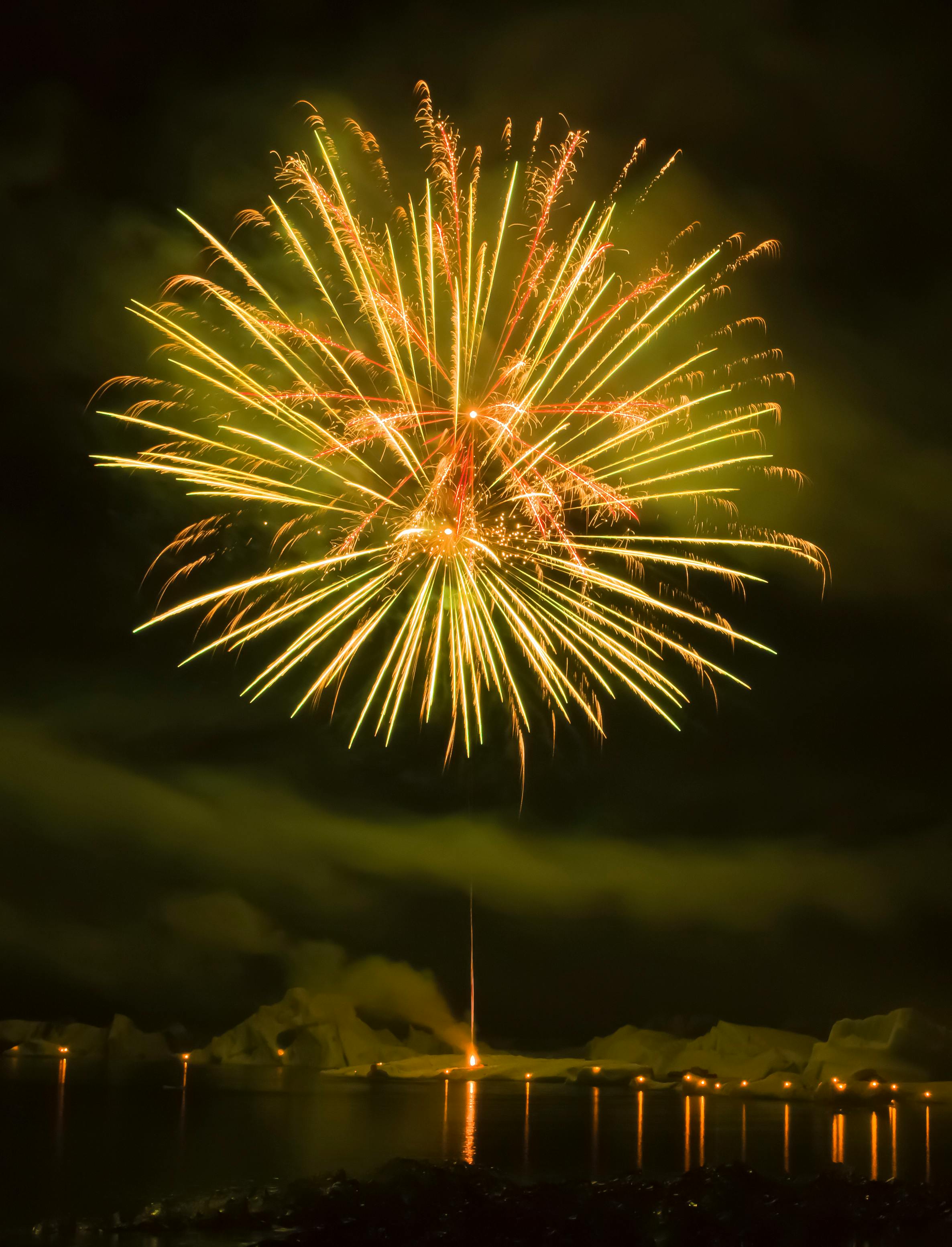 A Firework Display in Winter · Free Stock Photo