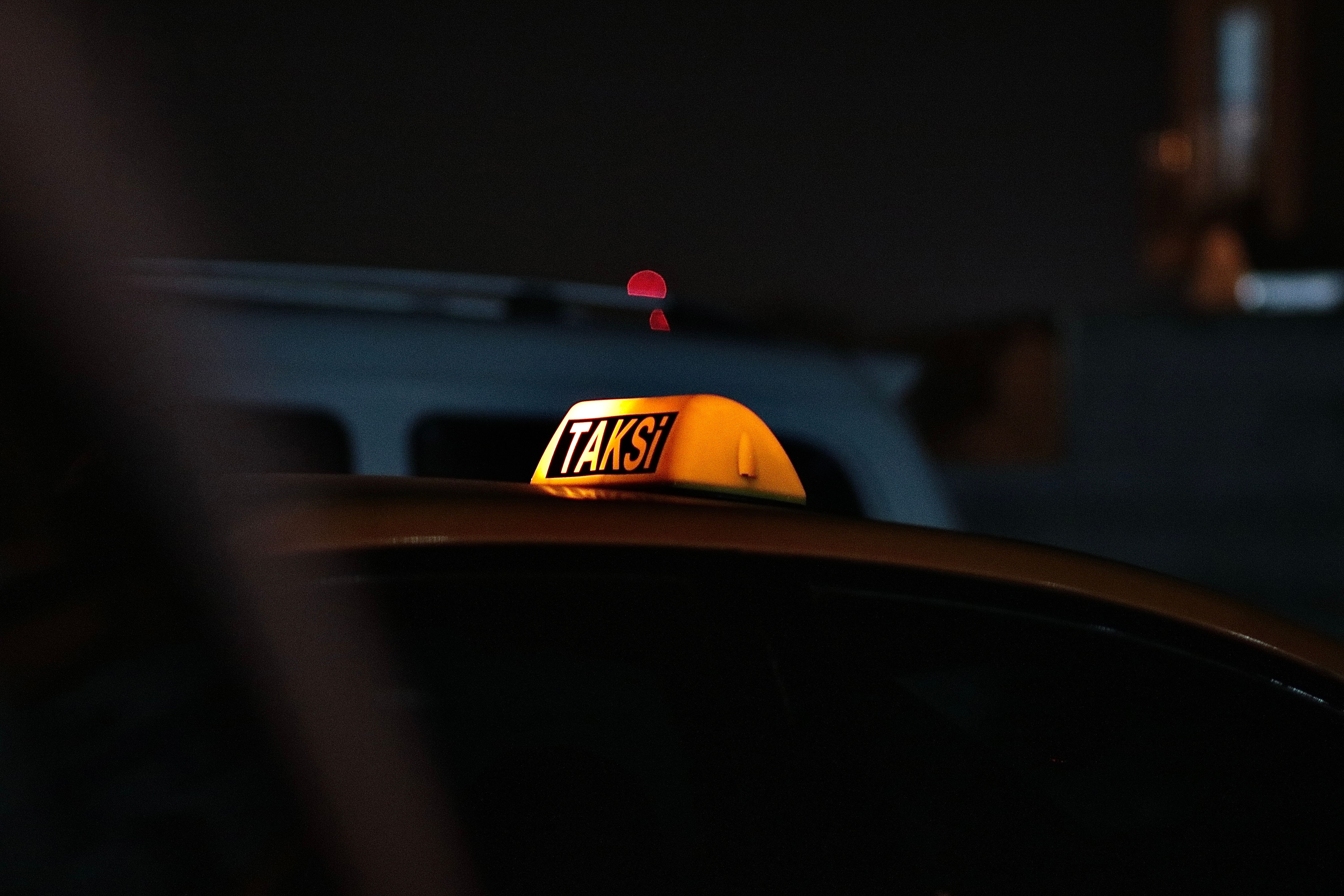 Taxi at Night · Free Stock Photo