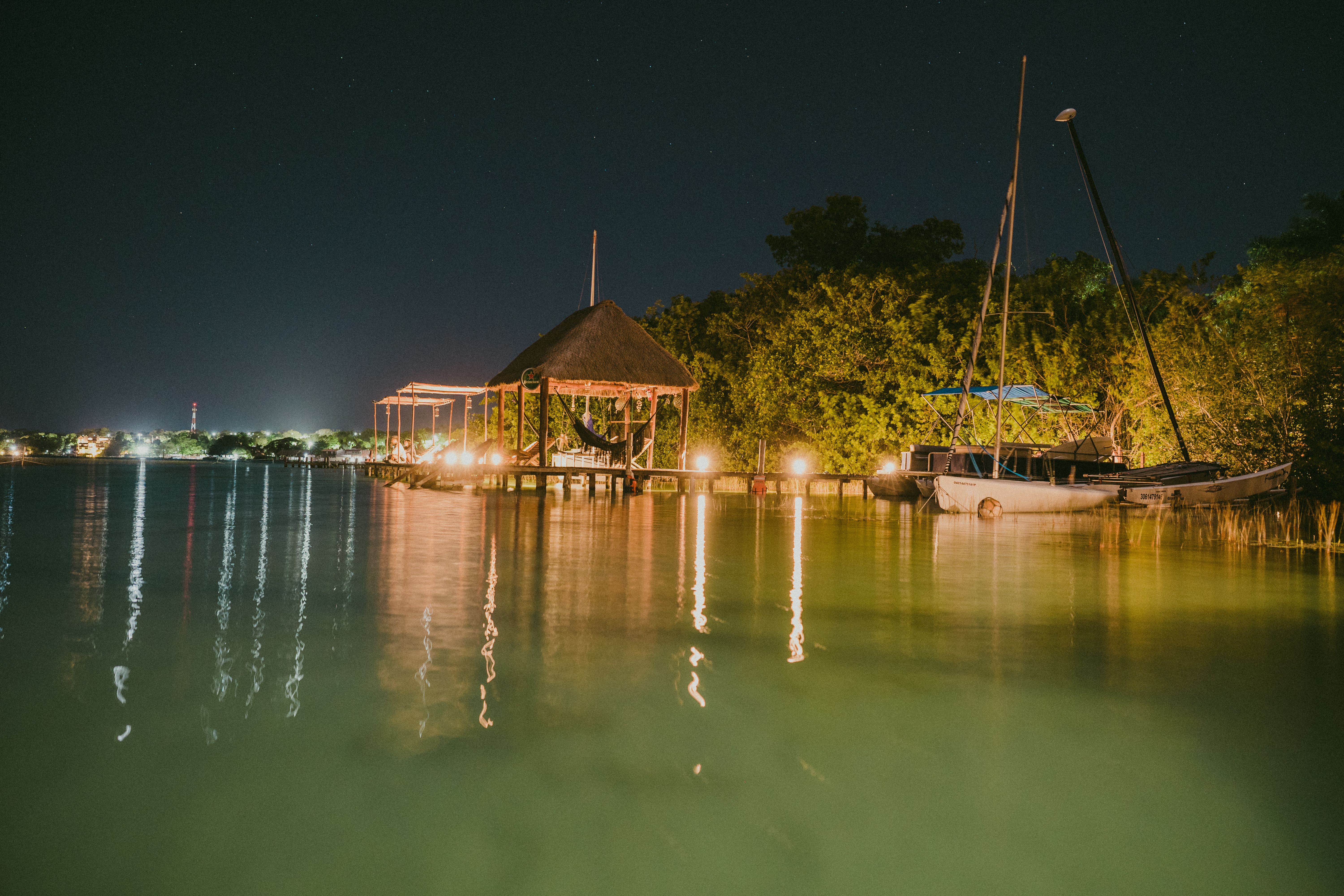 Boats in Harbor at Night · Free Stock Photo