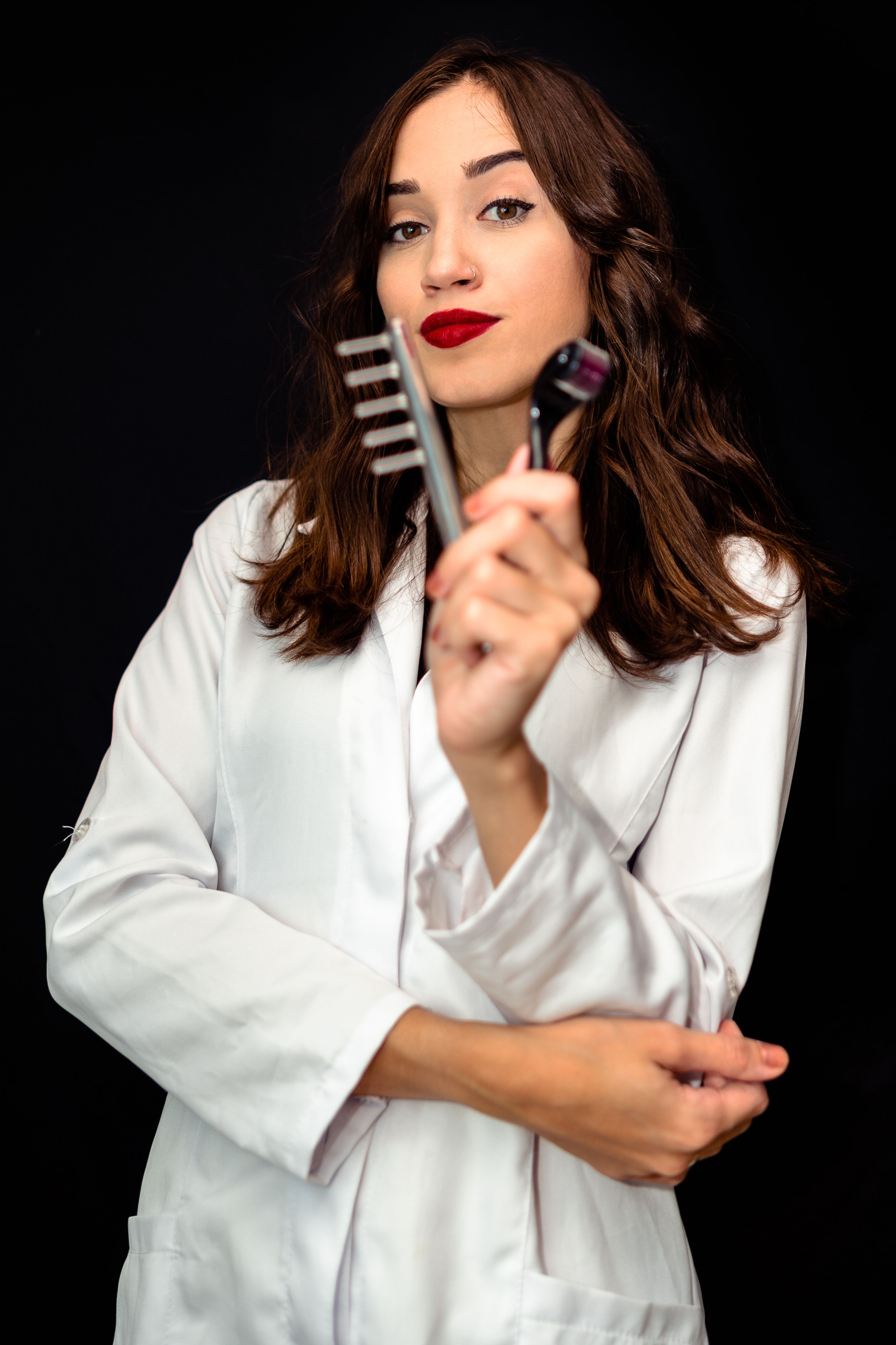 Portrait of Woman in White Uniform and with Accessories · Free Stock Photo