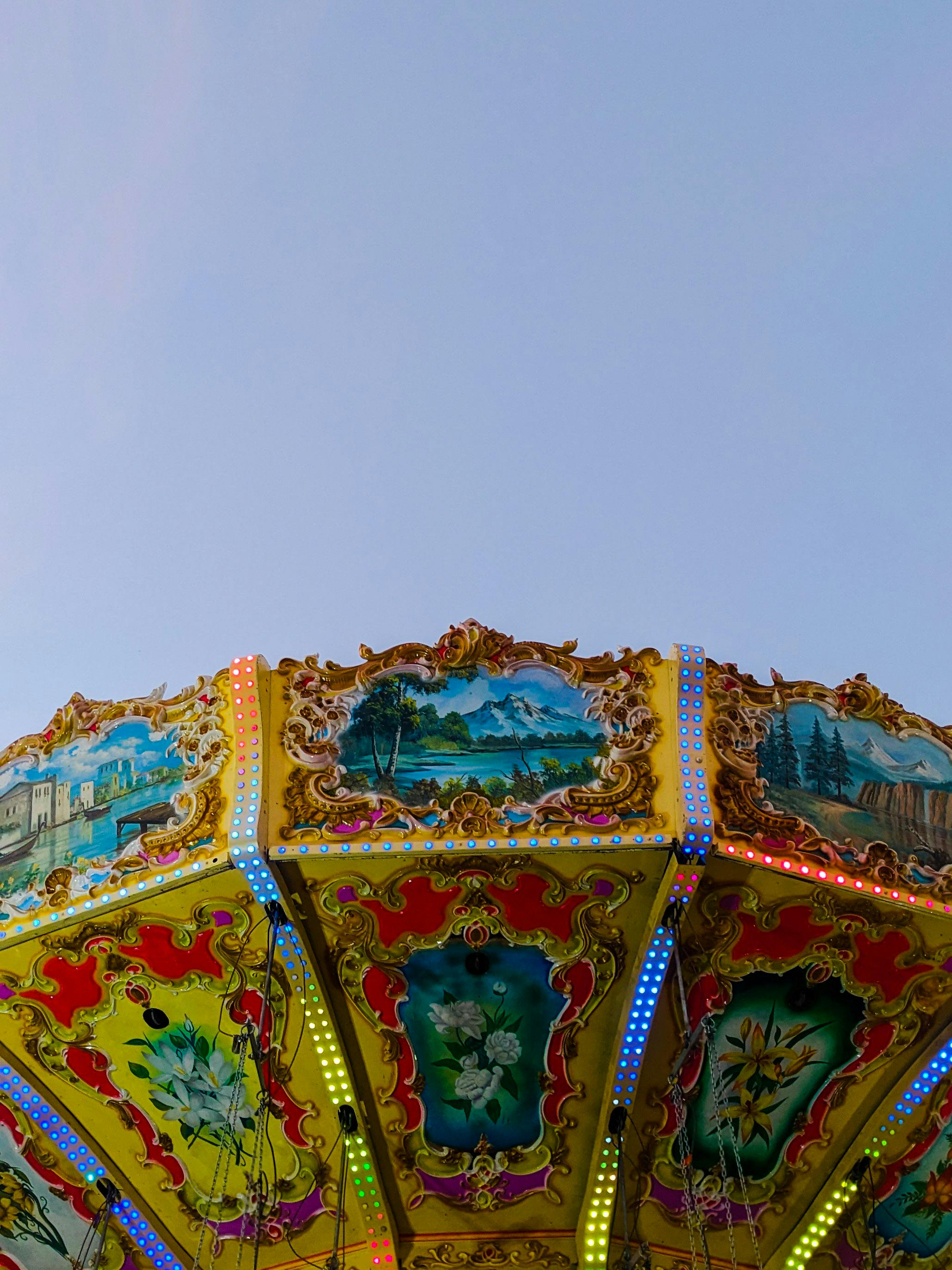 Close up of Colorful Carousel Decoration · Free Stock Photo
