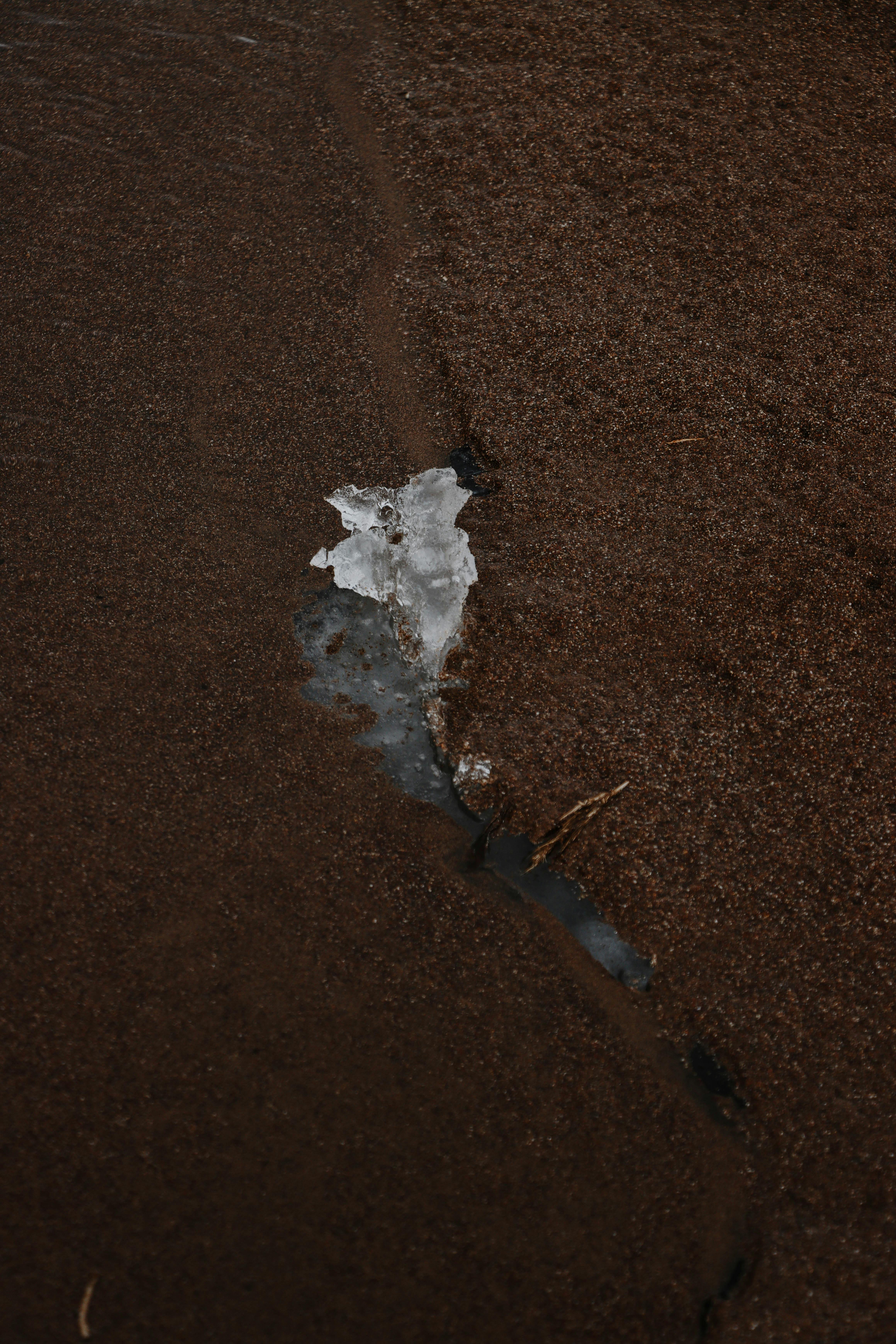 Ice on Barren Ground · Free Stock Photo