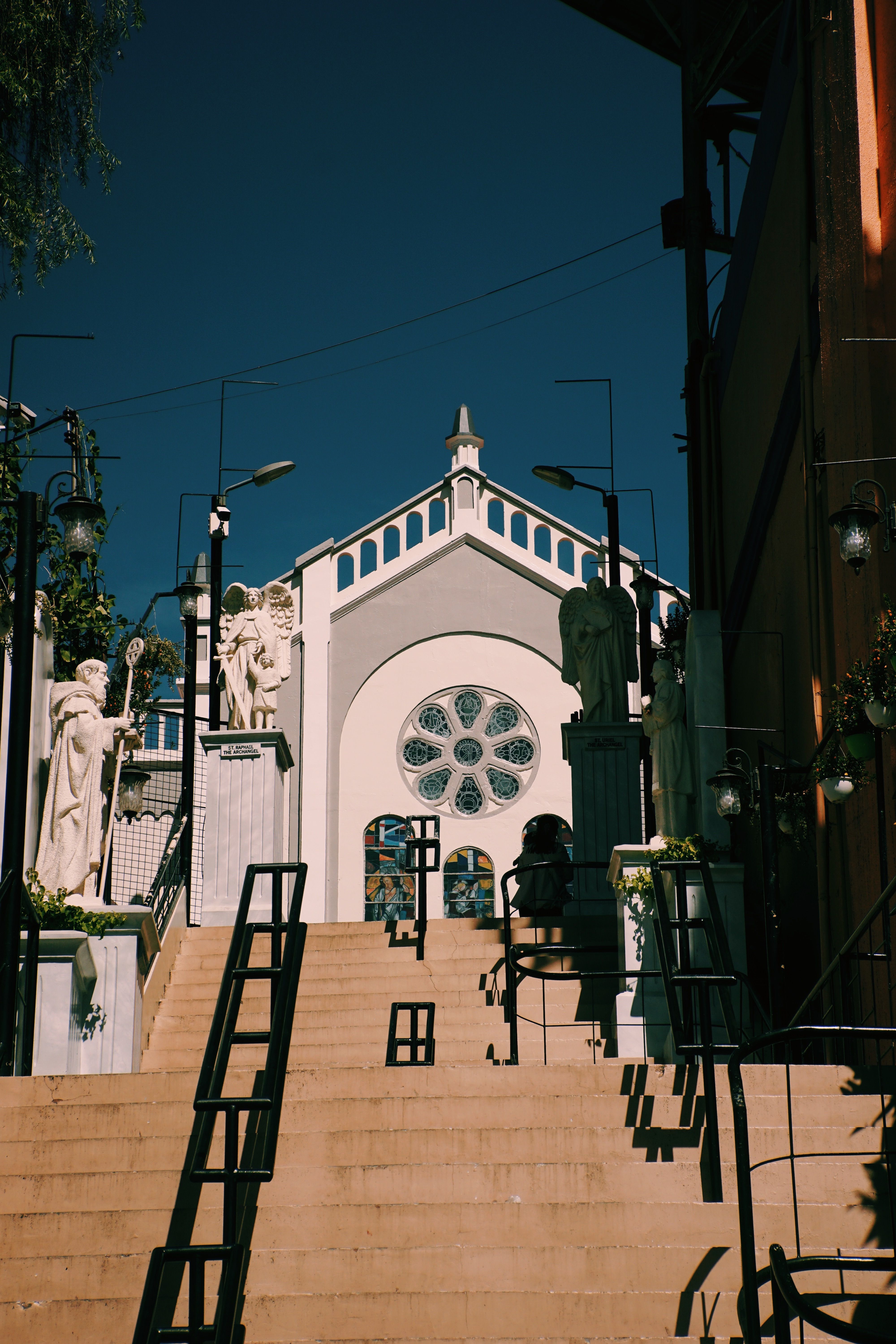 Sunlit Stairs to Church · Free Stock Photo