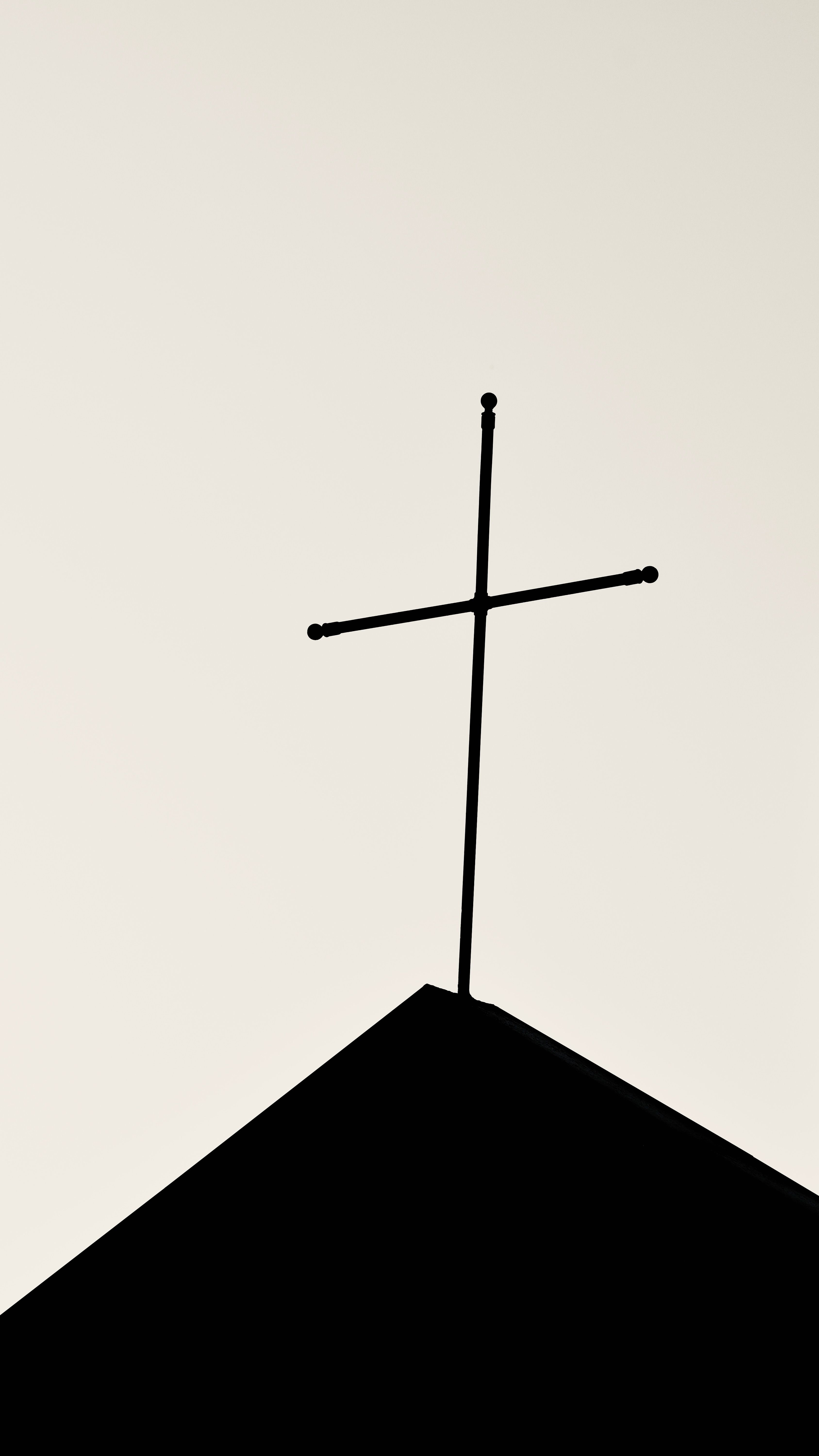 Low Angle View of Cross Against Sky at Night · Free Stock Photo