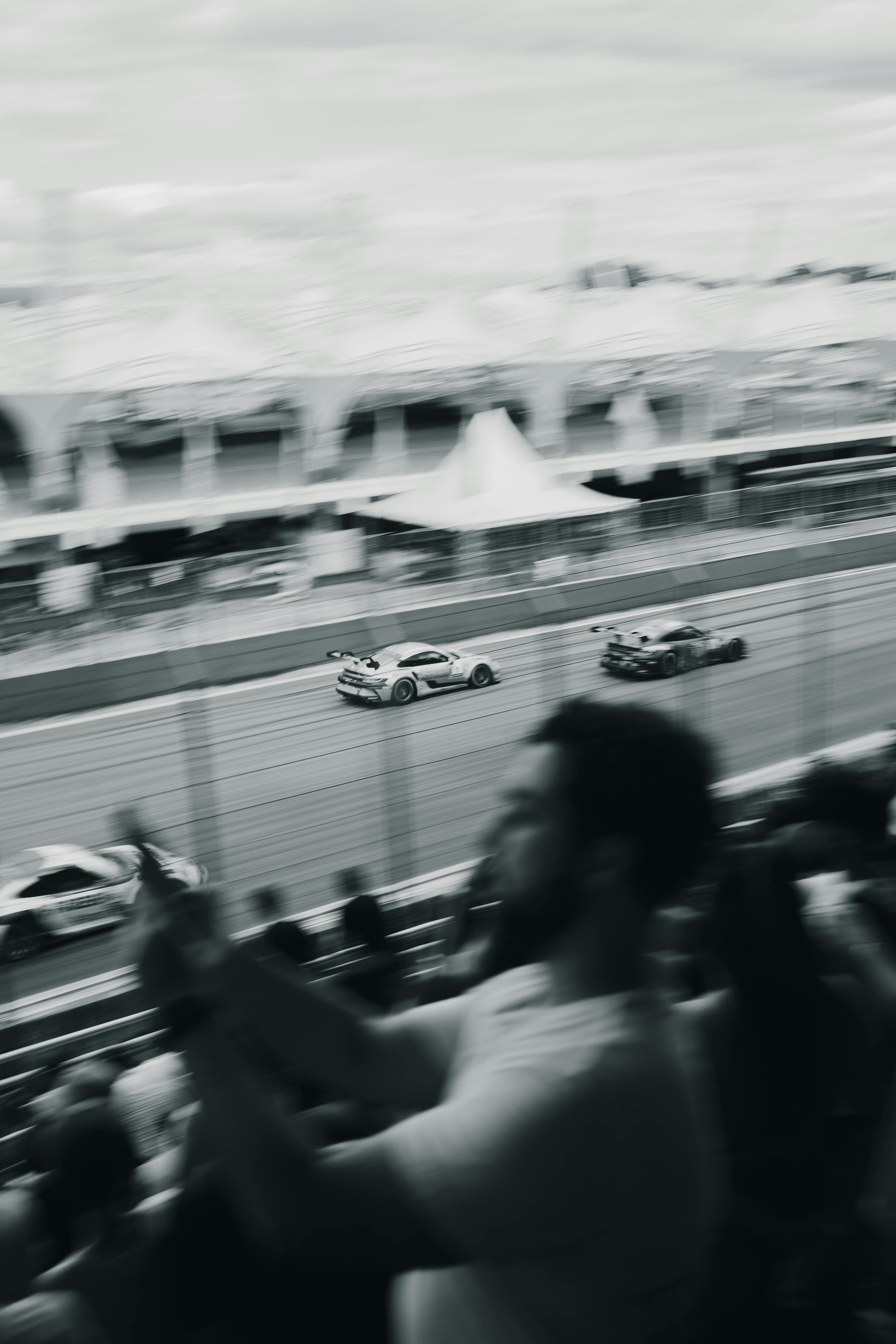 People Watching a Car Race · Free Stock Photo