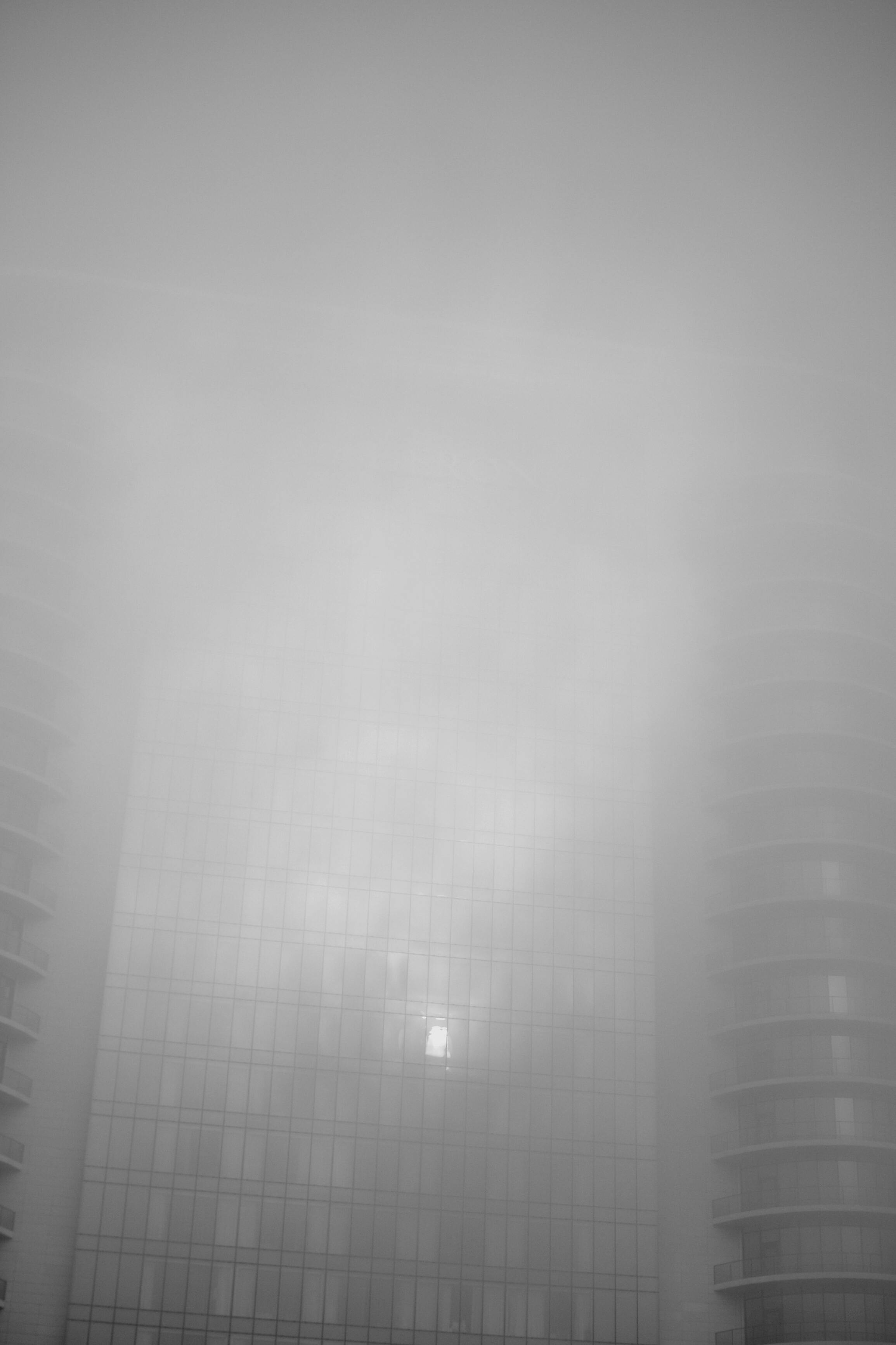 Glass Building in Fog · Free Stock Photo