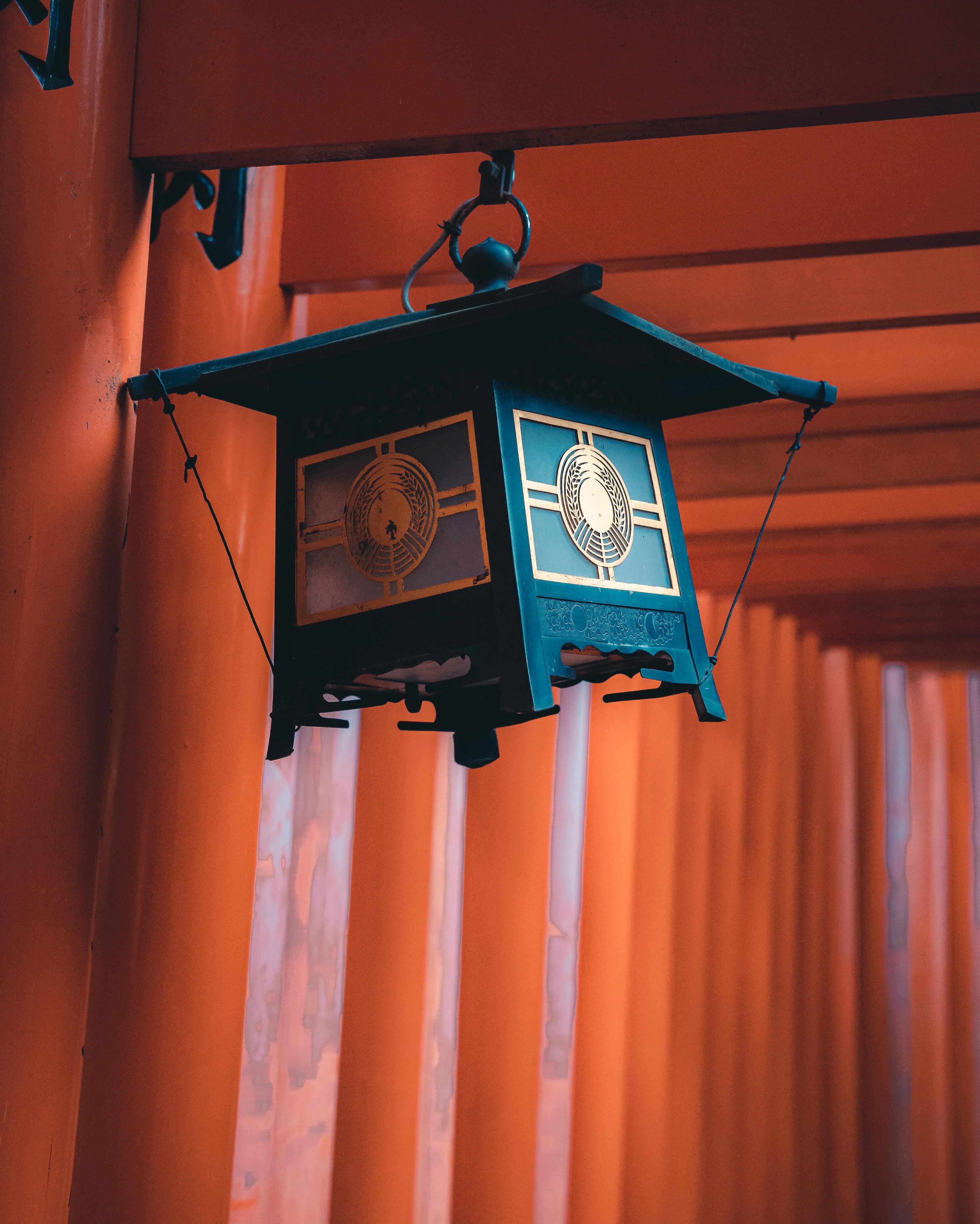 Close-up of a Traditional Lantern in a Japanese Temple · Free Stock Photo
