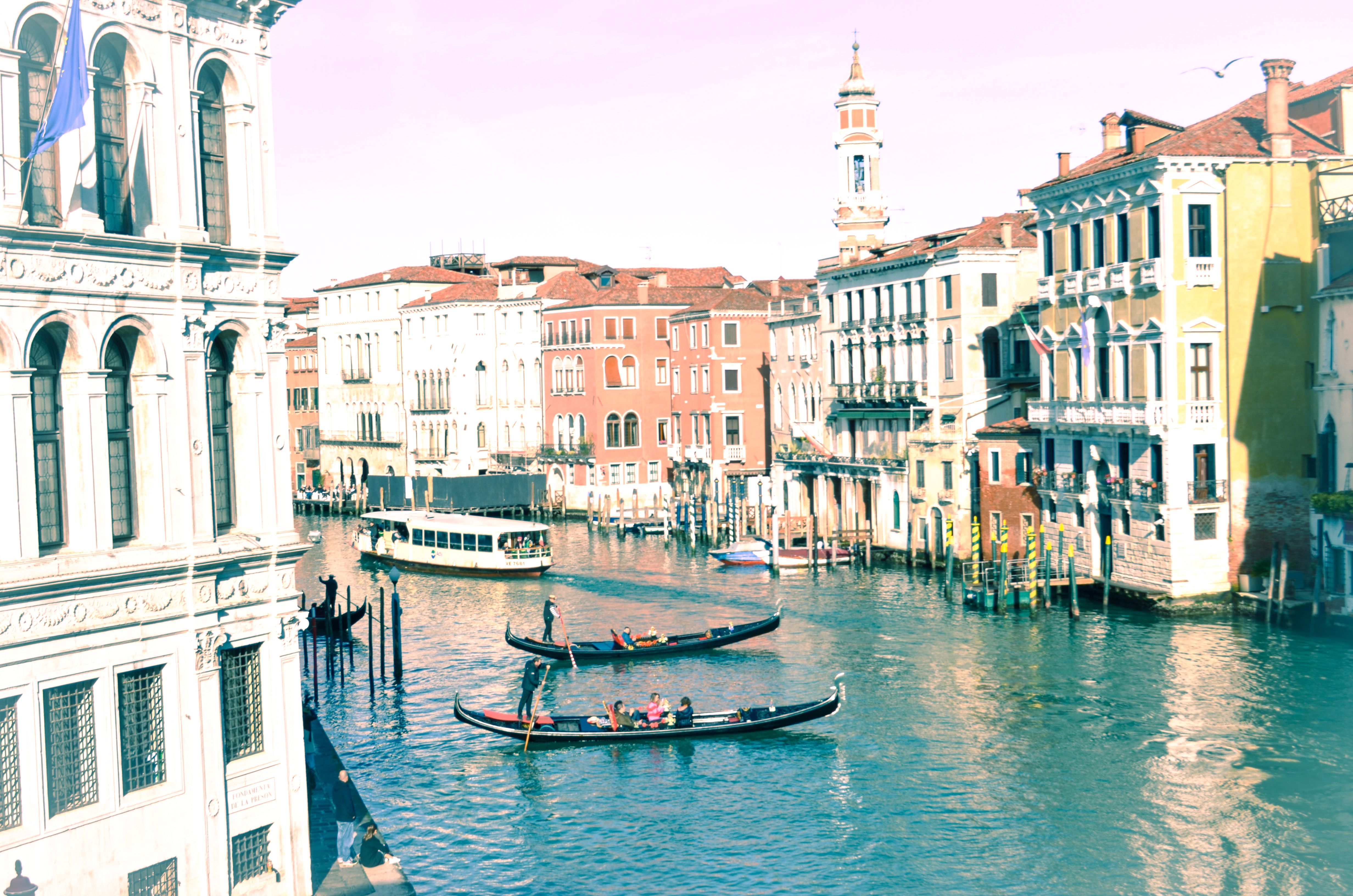 Photo of The Rialto Bridge across the Grand Canal with a Dock · Free ...