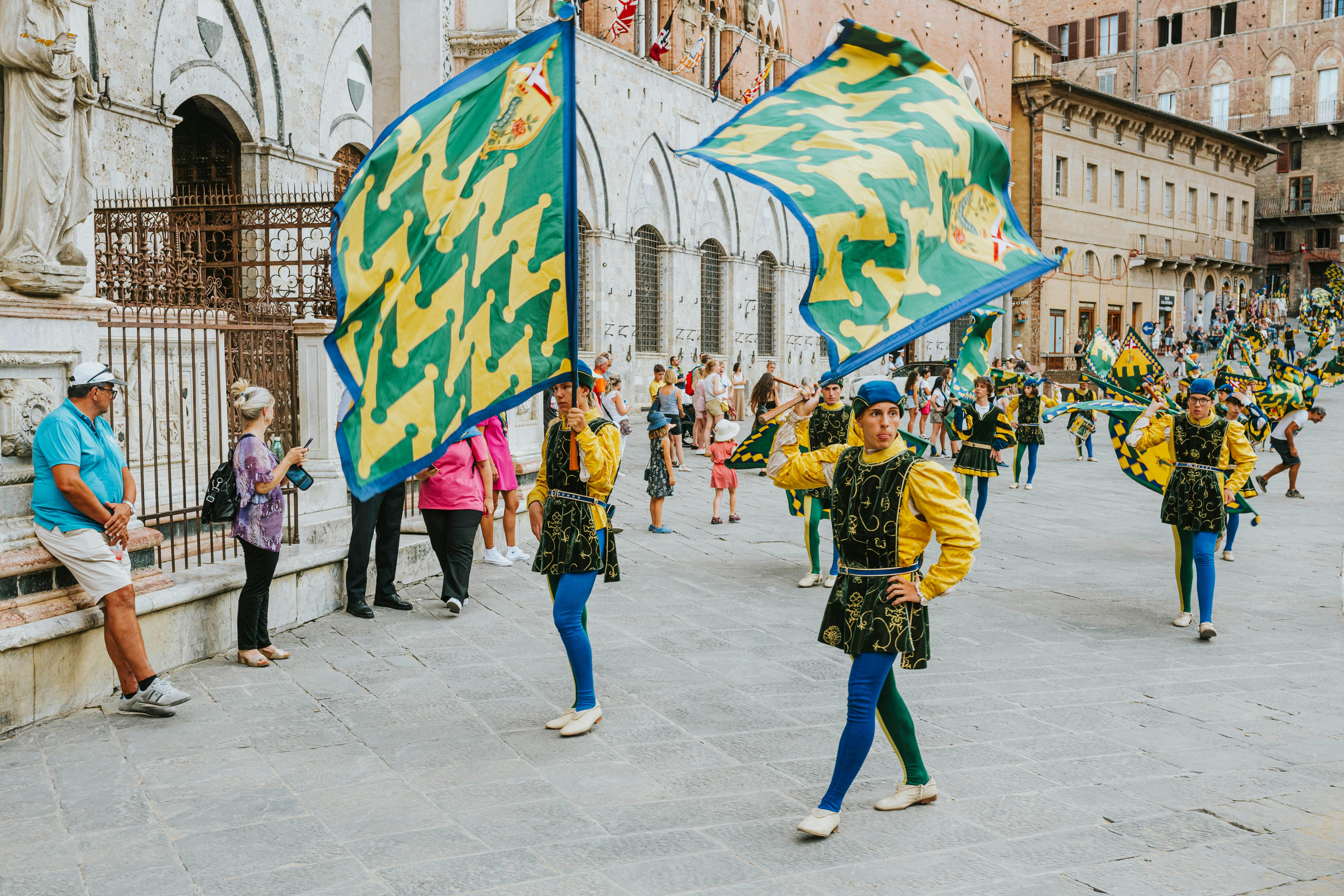 Parade with Flags and in Traditional Clothing · Free Stock Photo