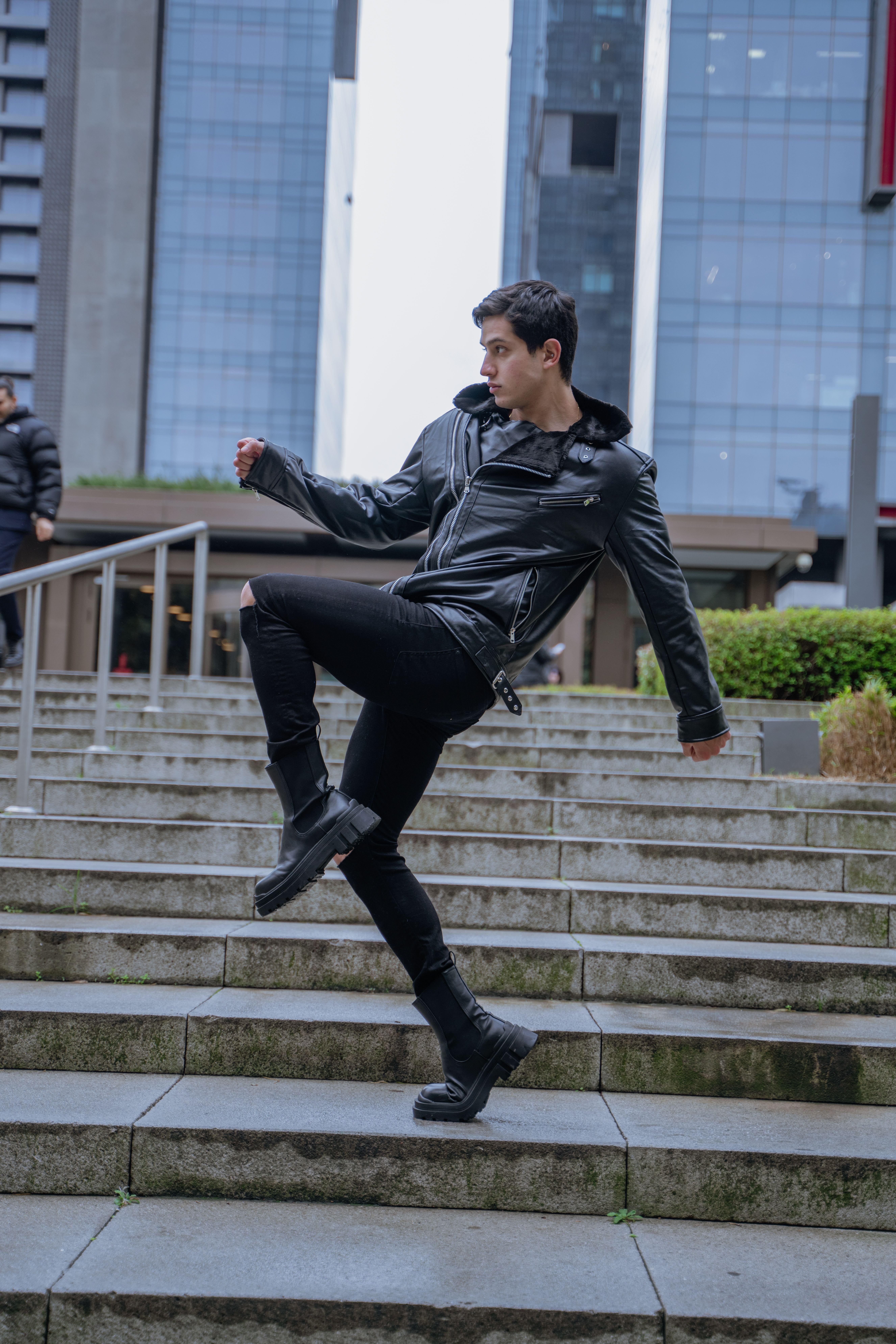 Man in Black Dancing on Steps · Free Stock Photo