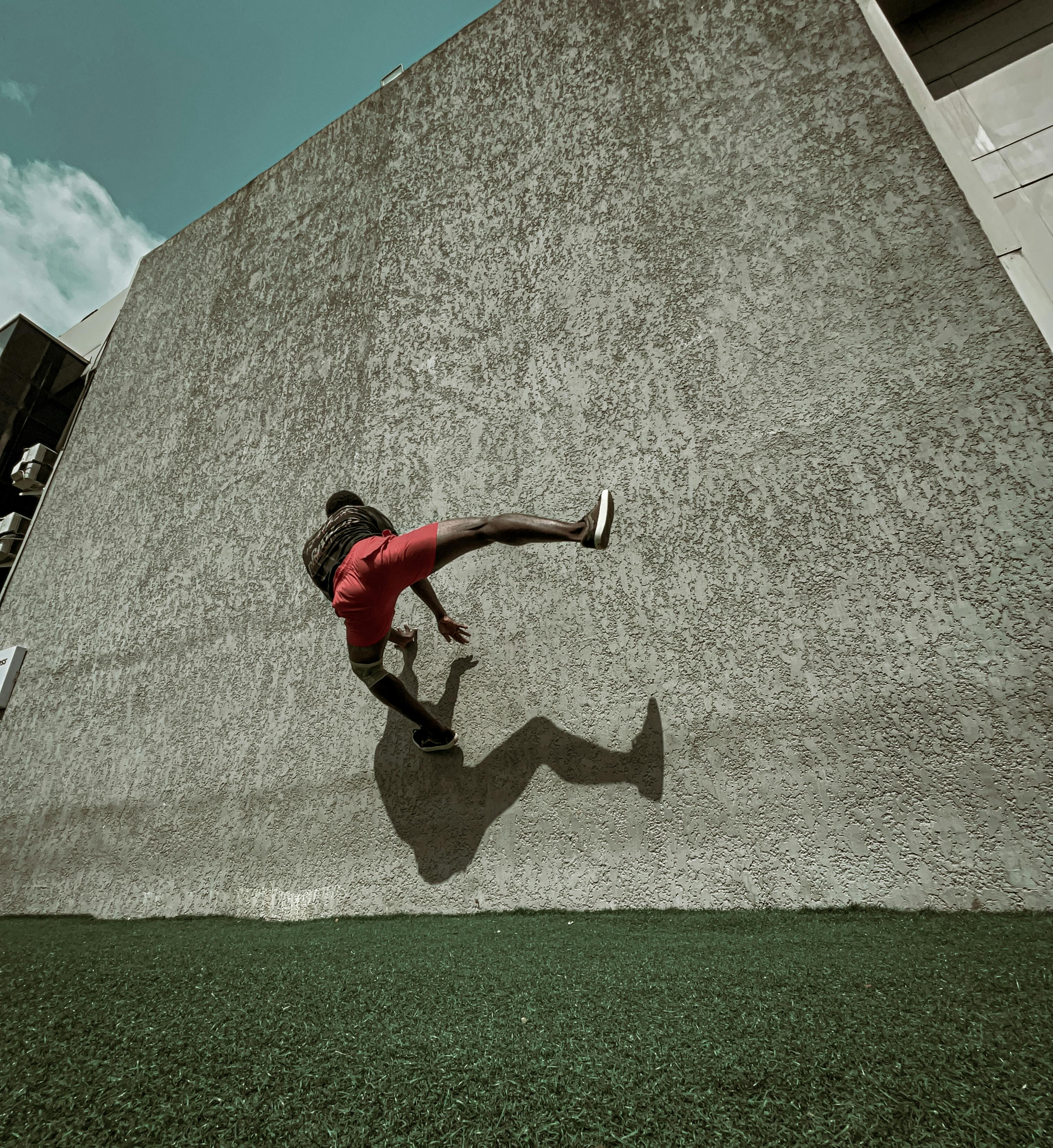 Shadow of Jumping Man · Free Stock Photo