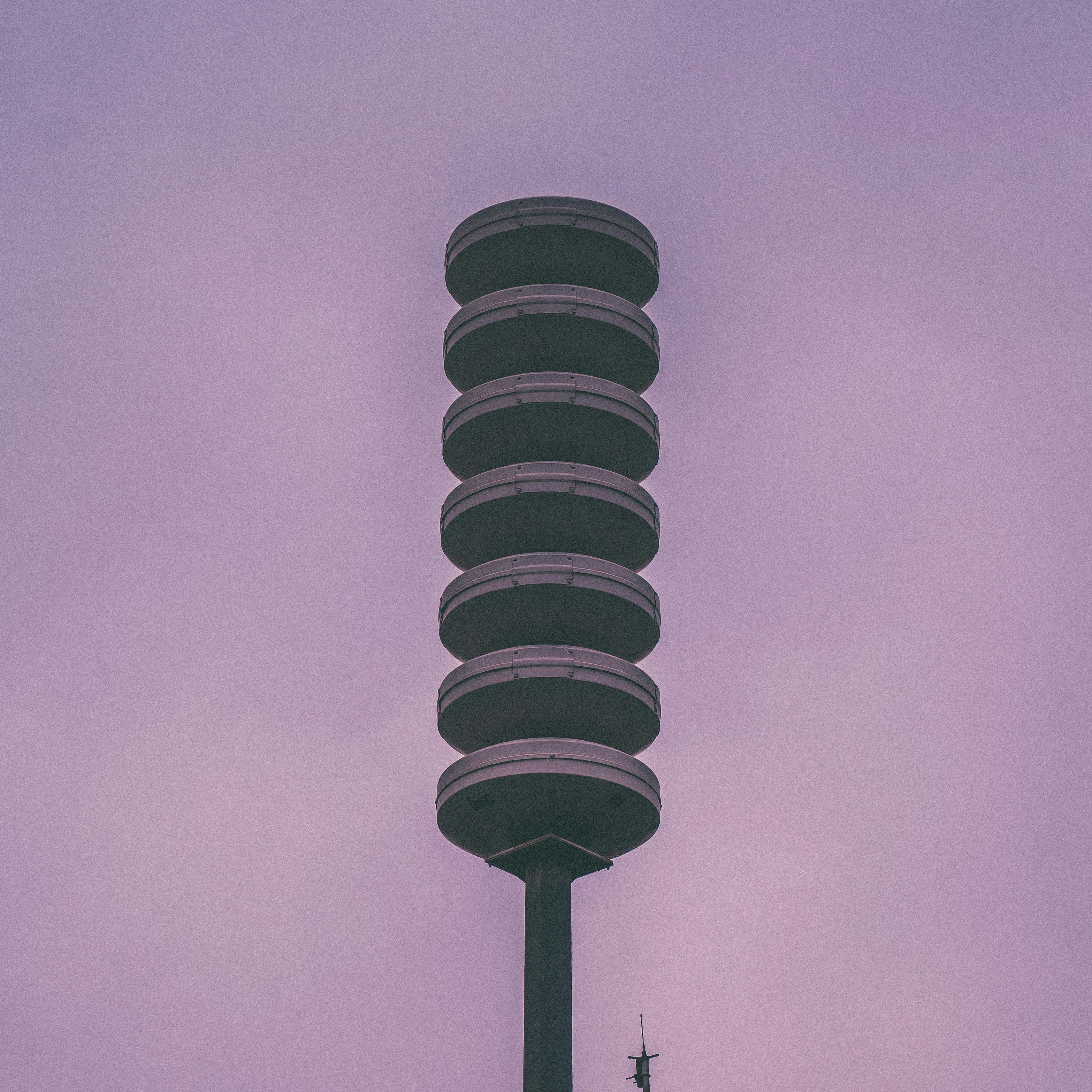 Aerial Photography of Red and White Striped Tower Near Clouds · Free ...