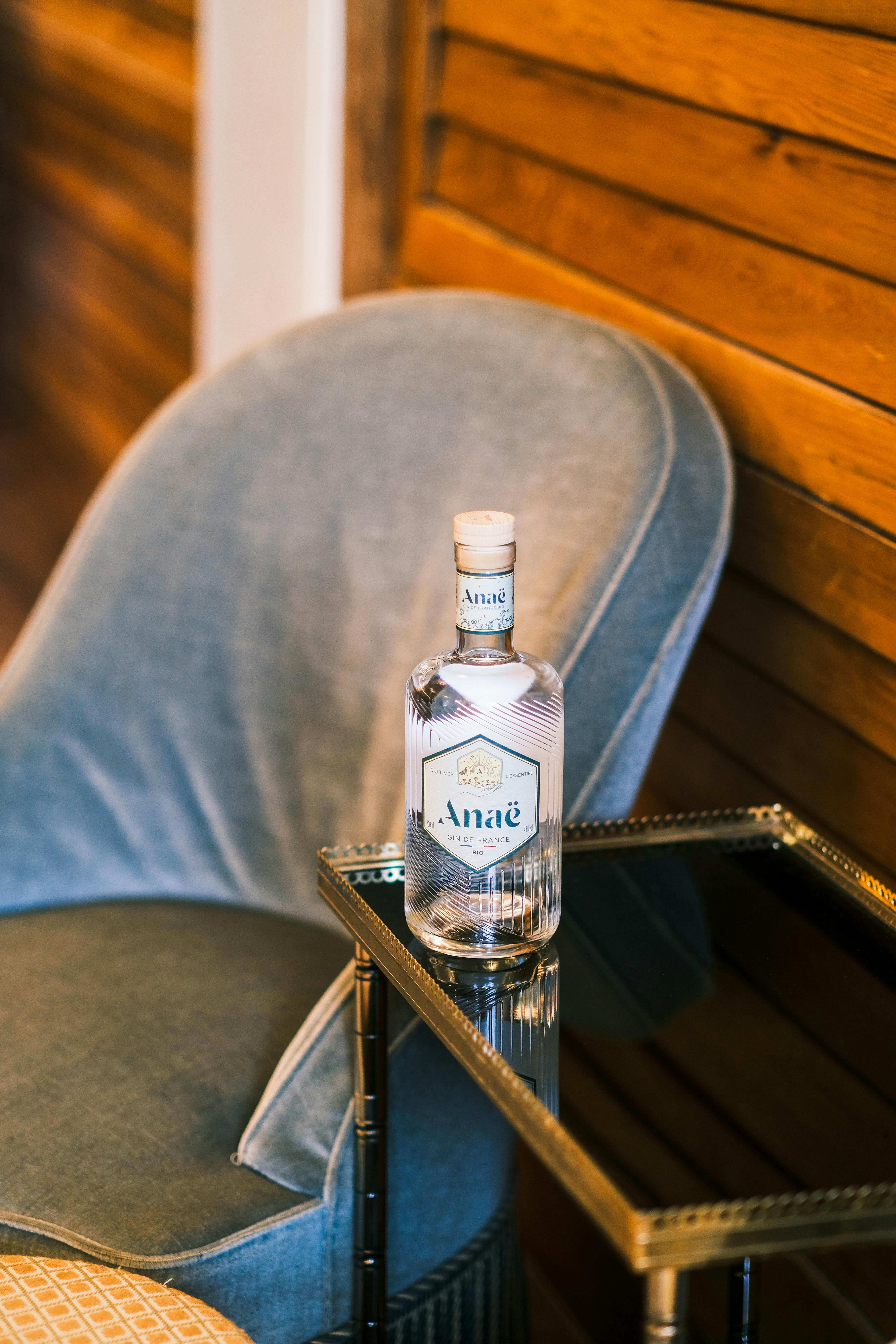 Gin Bottle on Table · Free Stock Photo