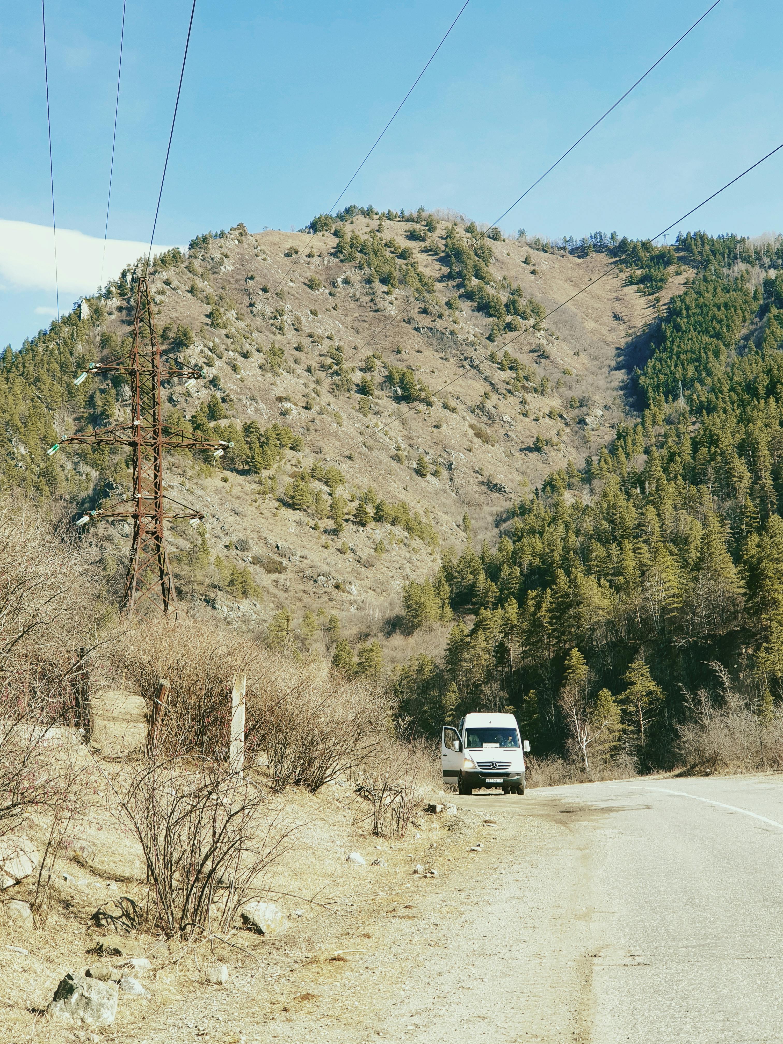 Power Lines over Road · Free Stock Photo