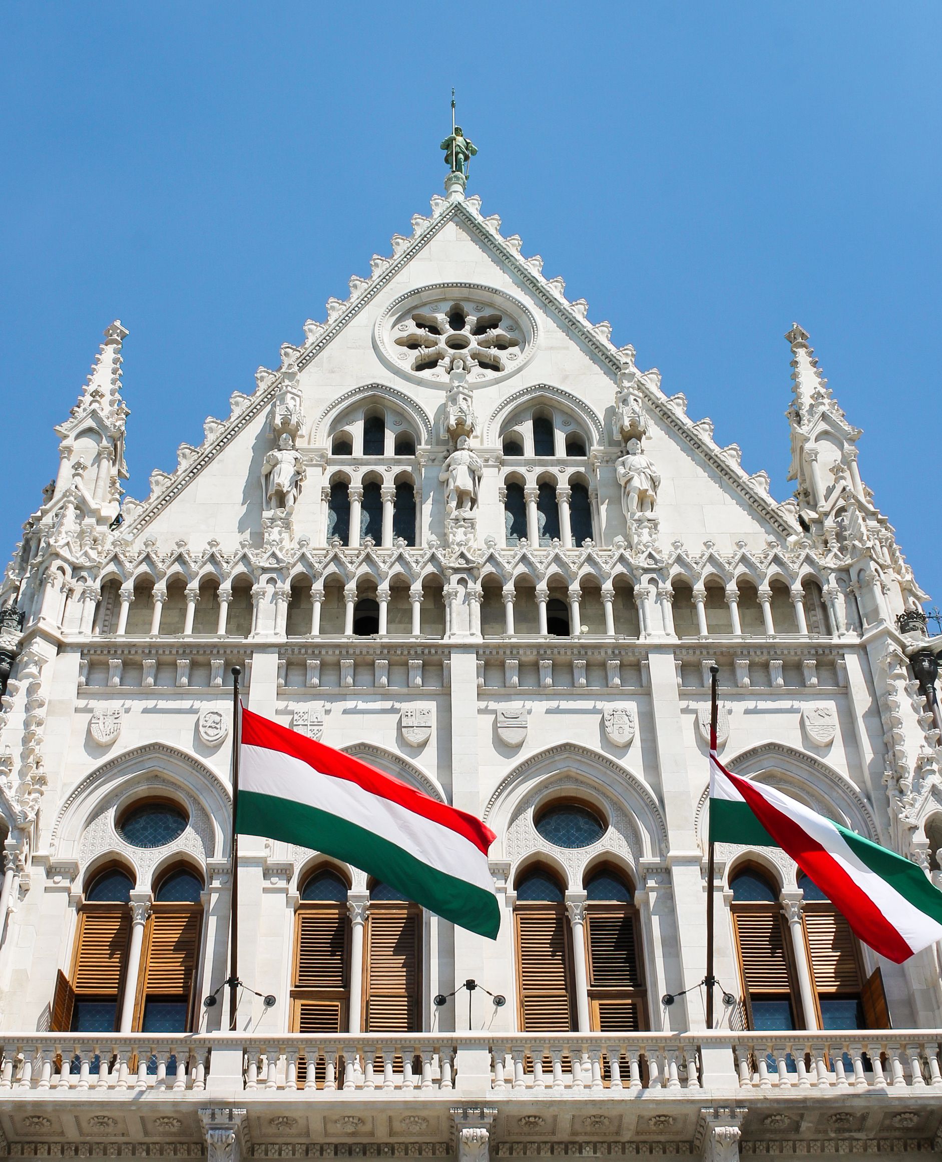 Low Angle Shot of the Facade of the Building of the Hungarian ...