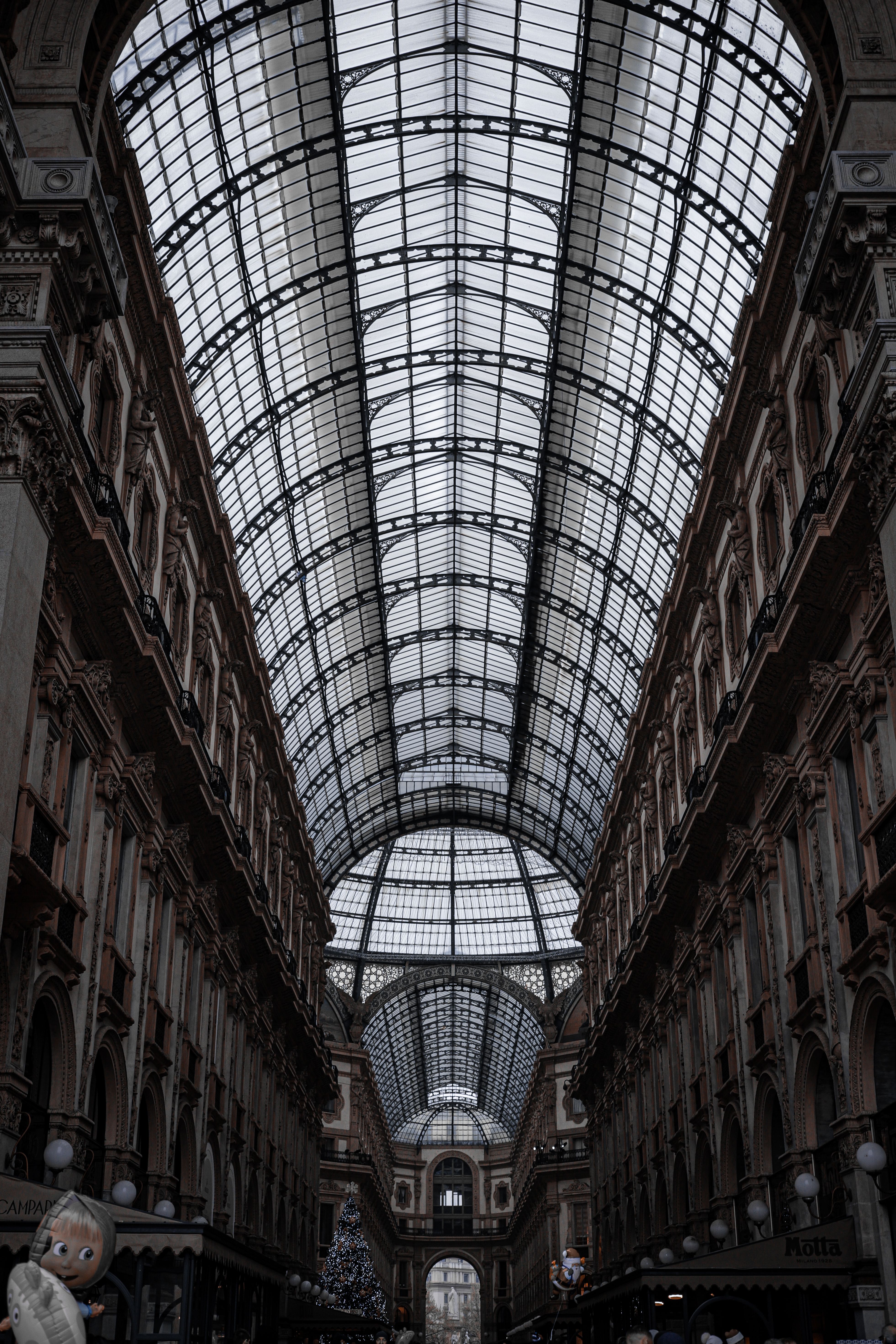 Glass Ceiling in Historical Arcade Building · Free Stock Photo