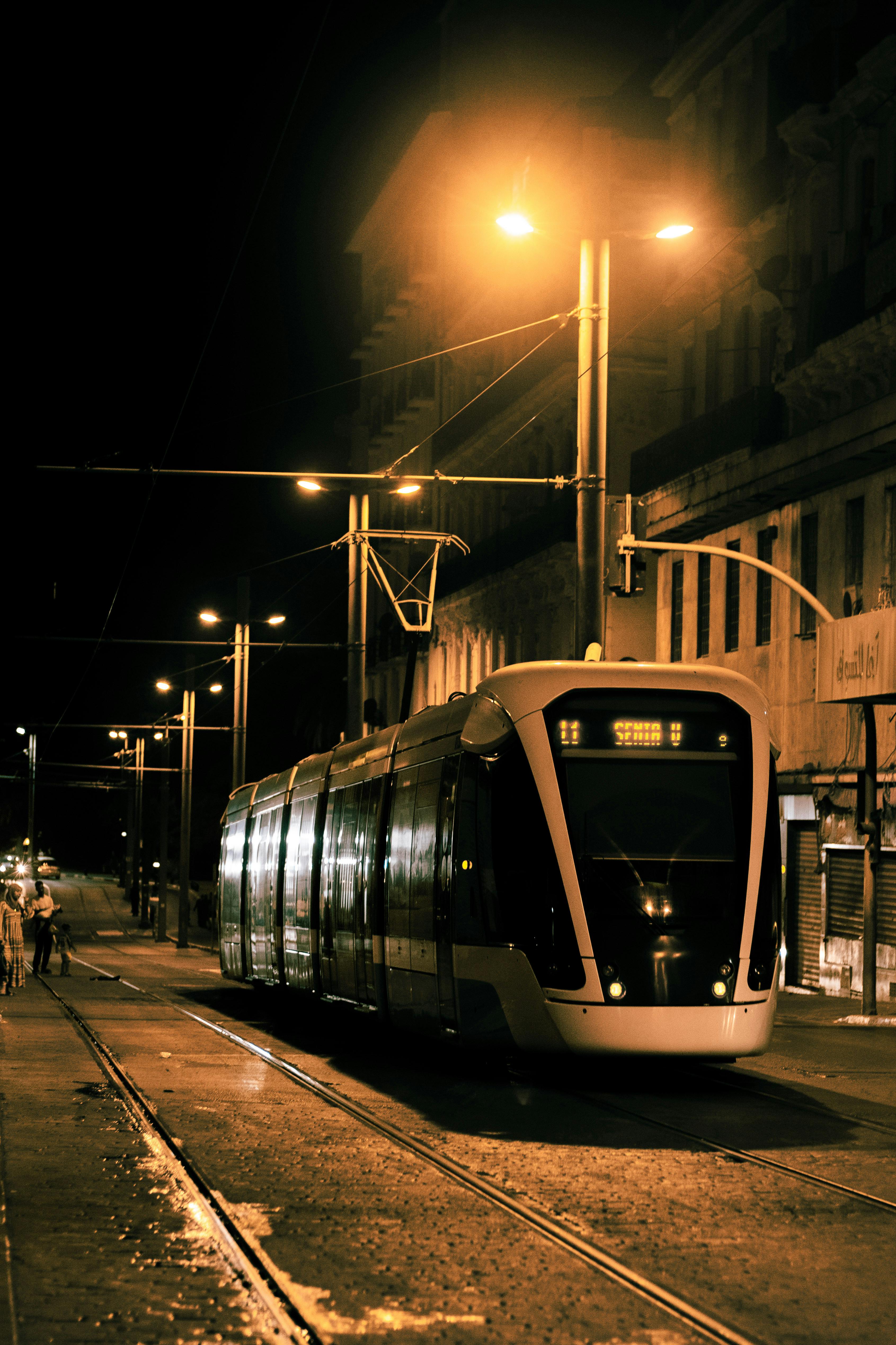 Modern Cable Car at Night · Free Stock Photo