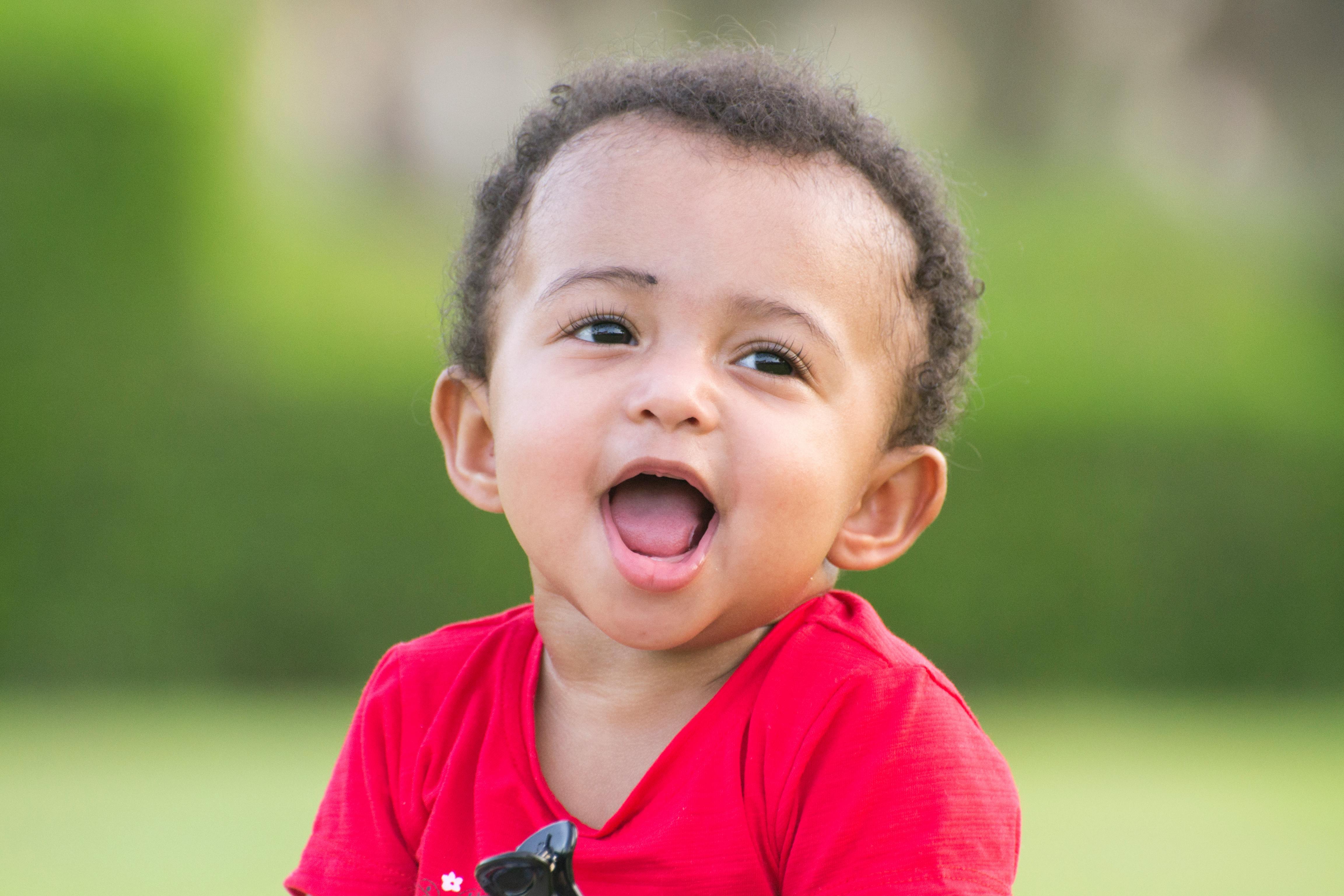 Face of Cheerful Child · Free Stock Photo