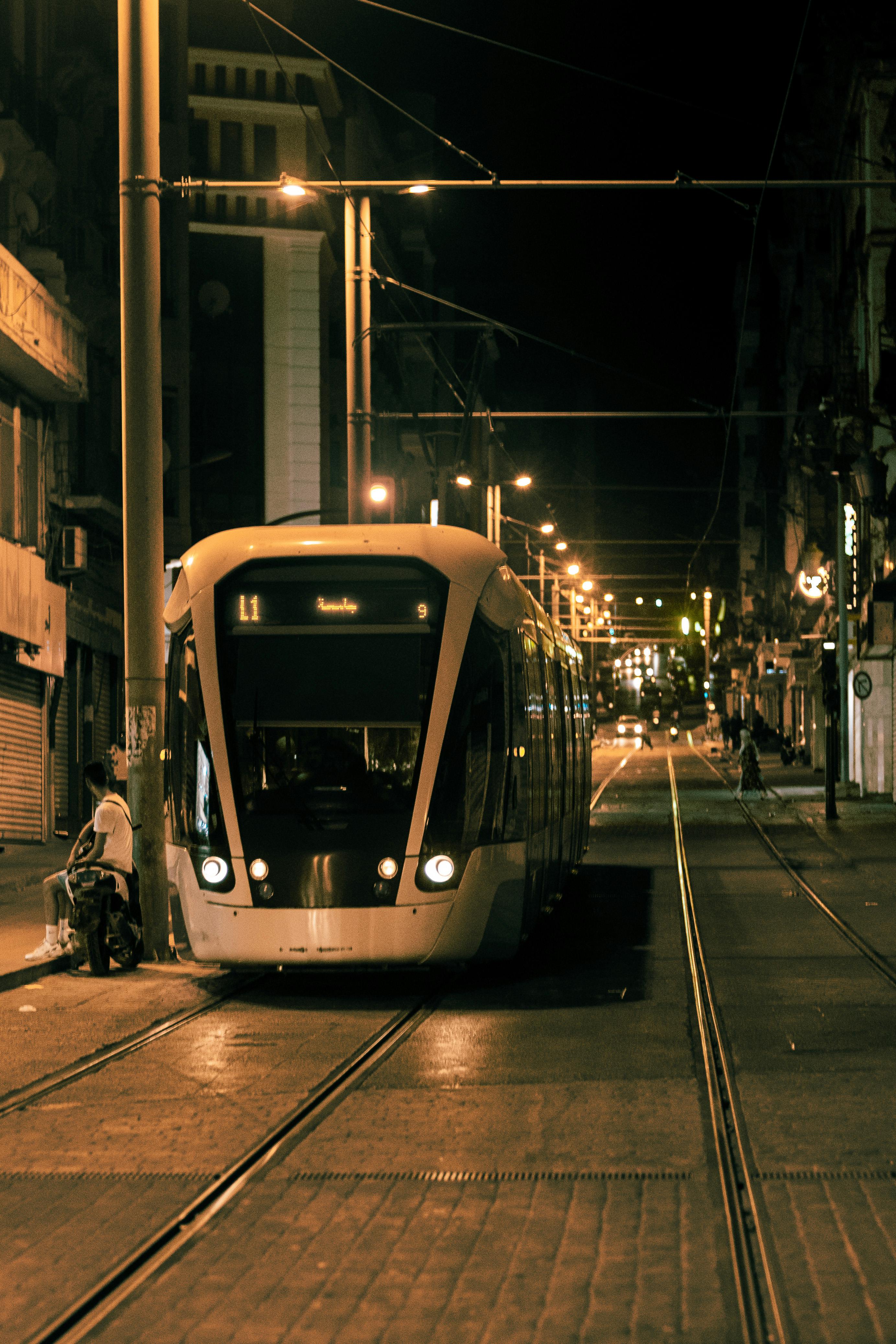 Modern Cable Car at Night · Free Stock Photo