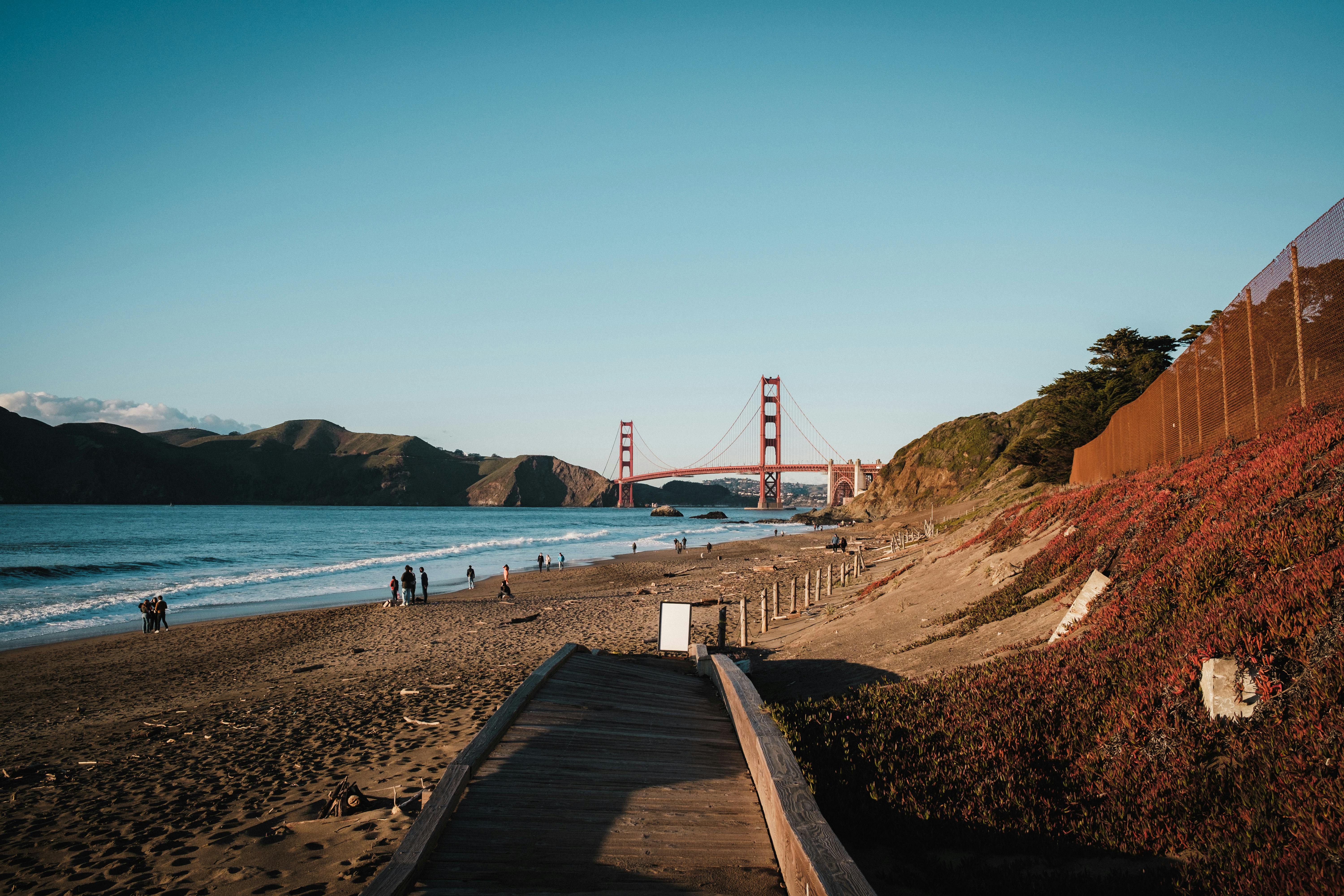 Footpath towards Golden Gate Bridge · Free Stock Photo