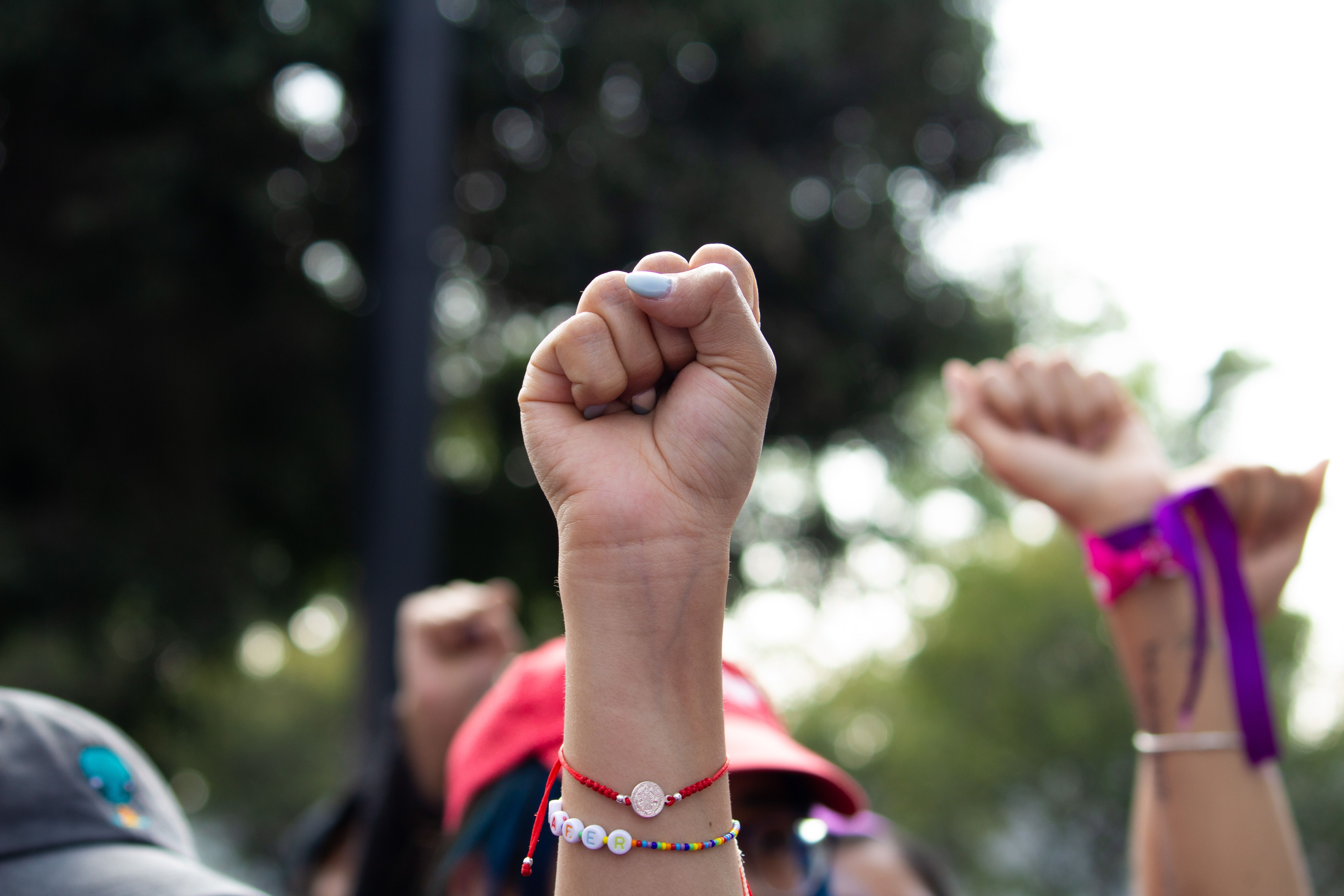 Fist of Protesting Woman · Free Stock Photo