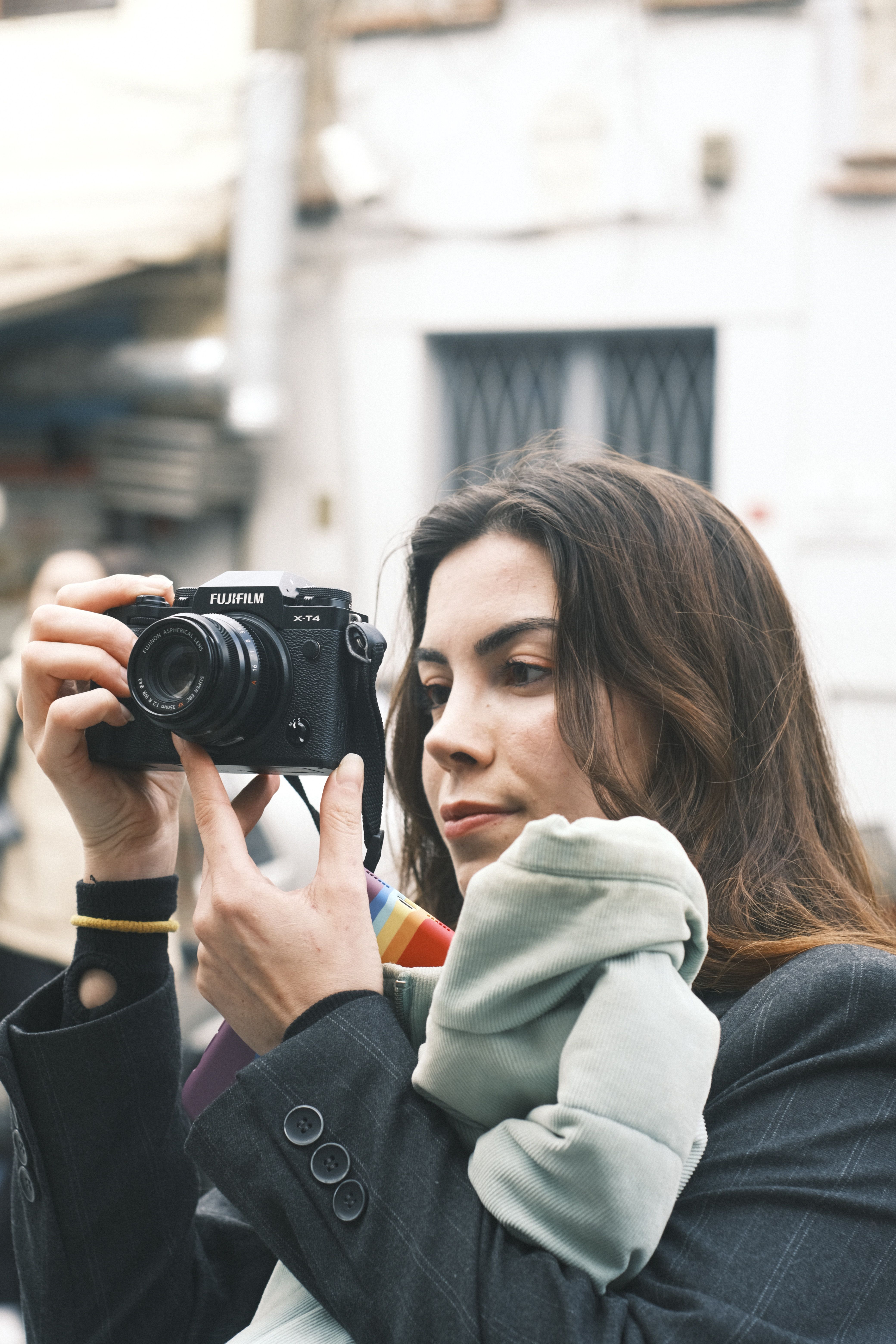 Woman Photographing with Camera Outdoors · Free Stock Photo