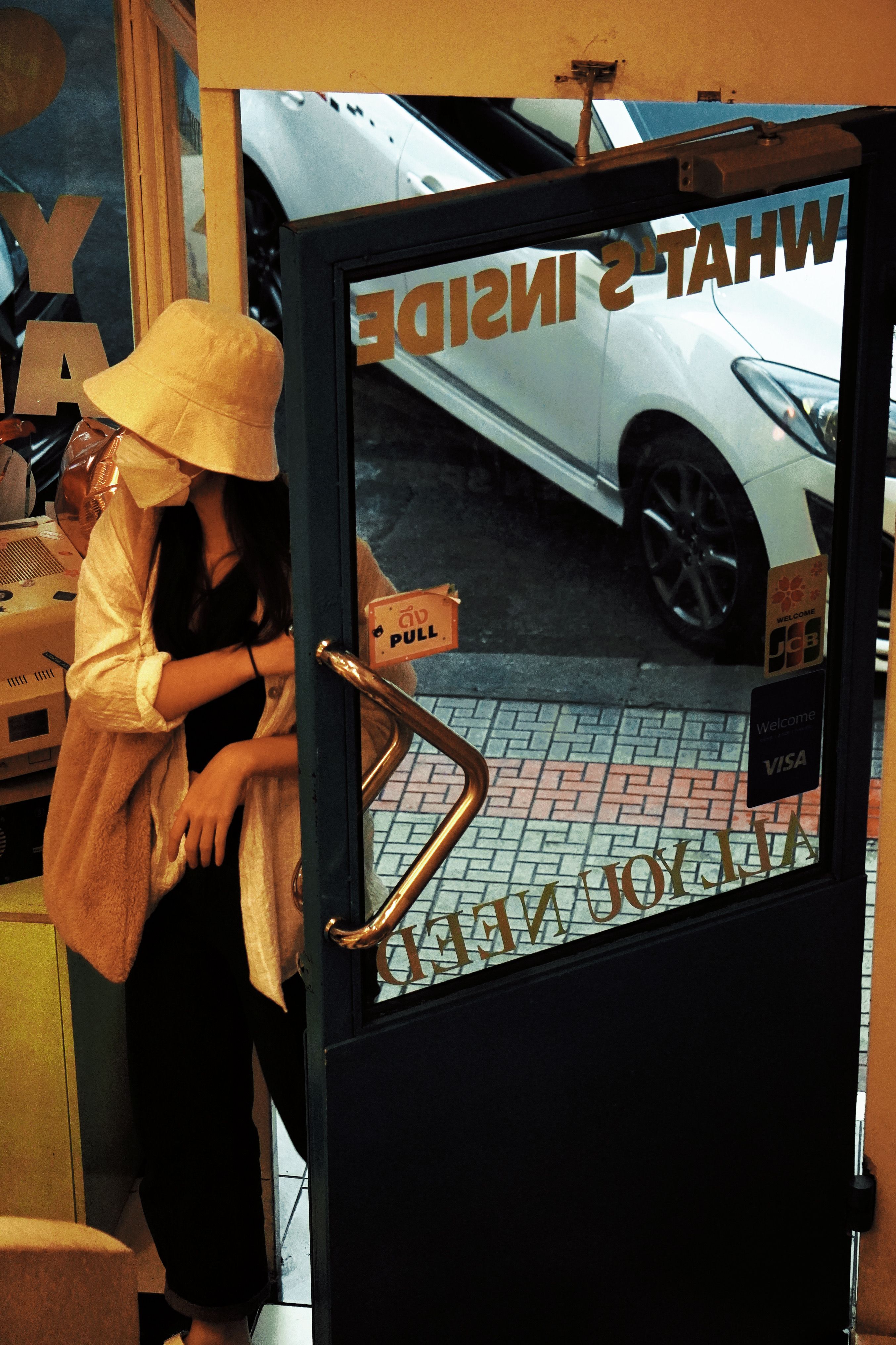 Woman Entering Store · Free Stock Photo