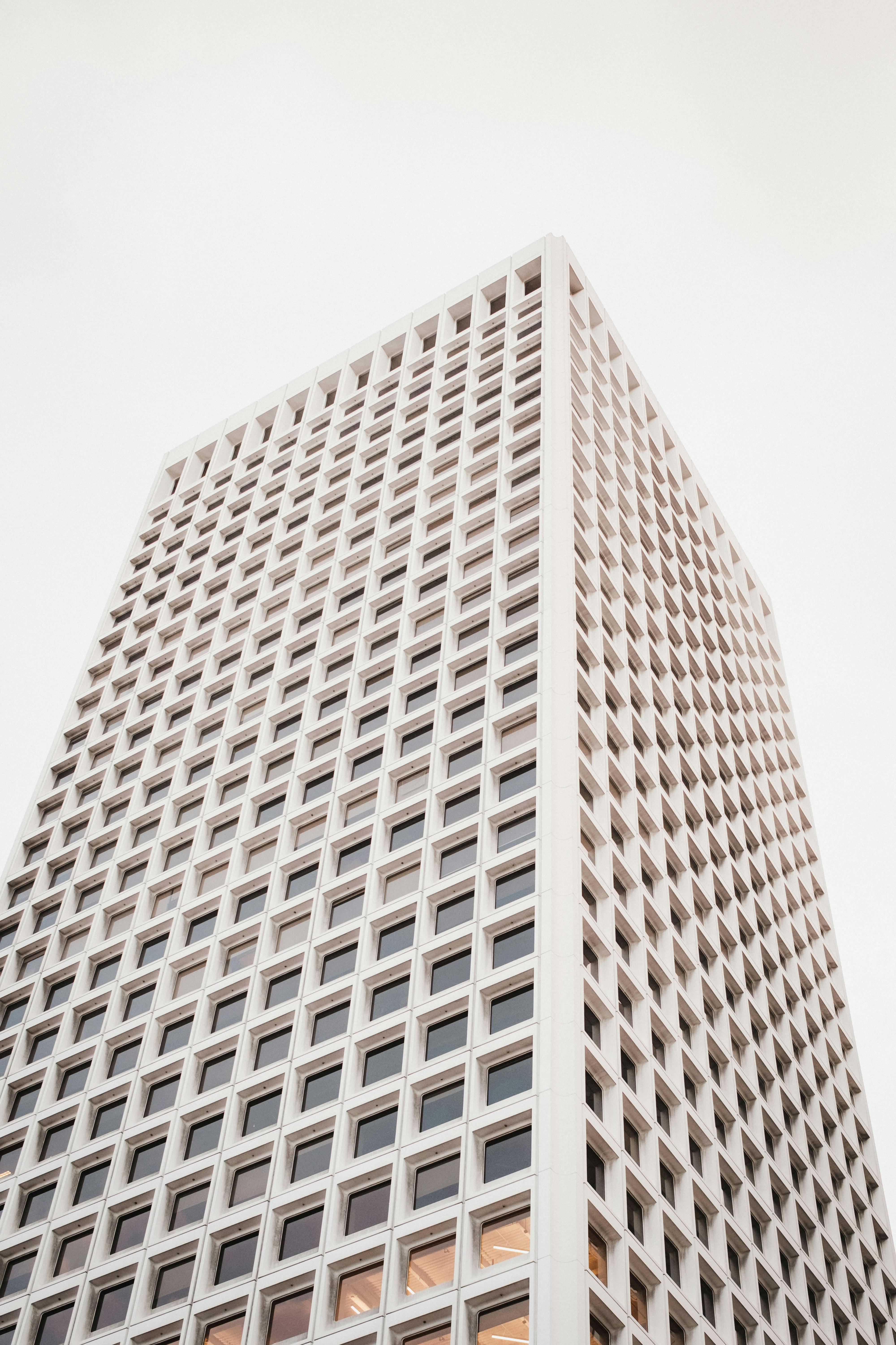 Exterior of a White Office Building · Free Stock Photo