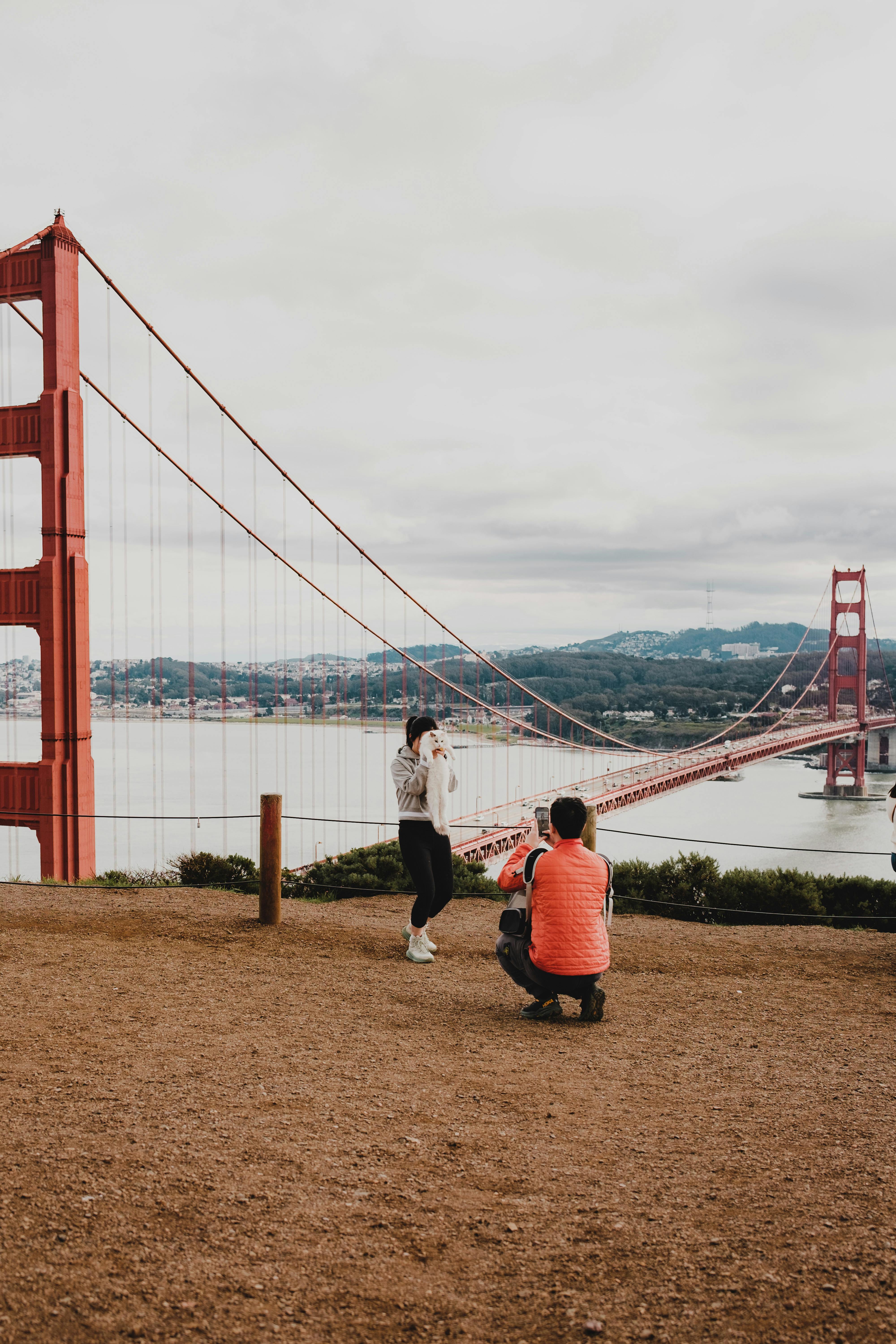 People Photographing by Golden Gate Bridge · Free Stock Photo