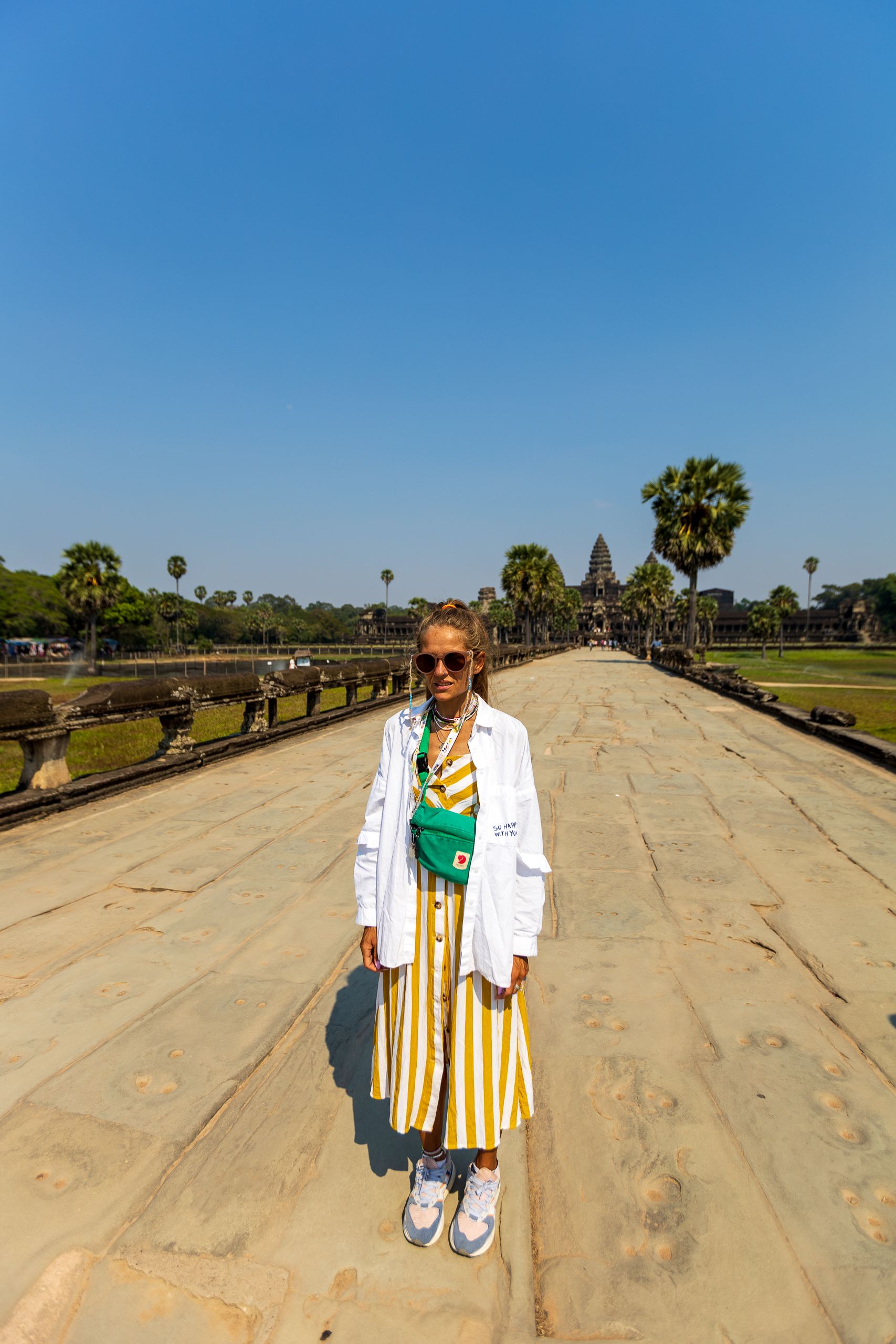 Woman Sightseeing the Ta Prohm Temple, Angkor Wat, Siem Reap, Cambodia ...