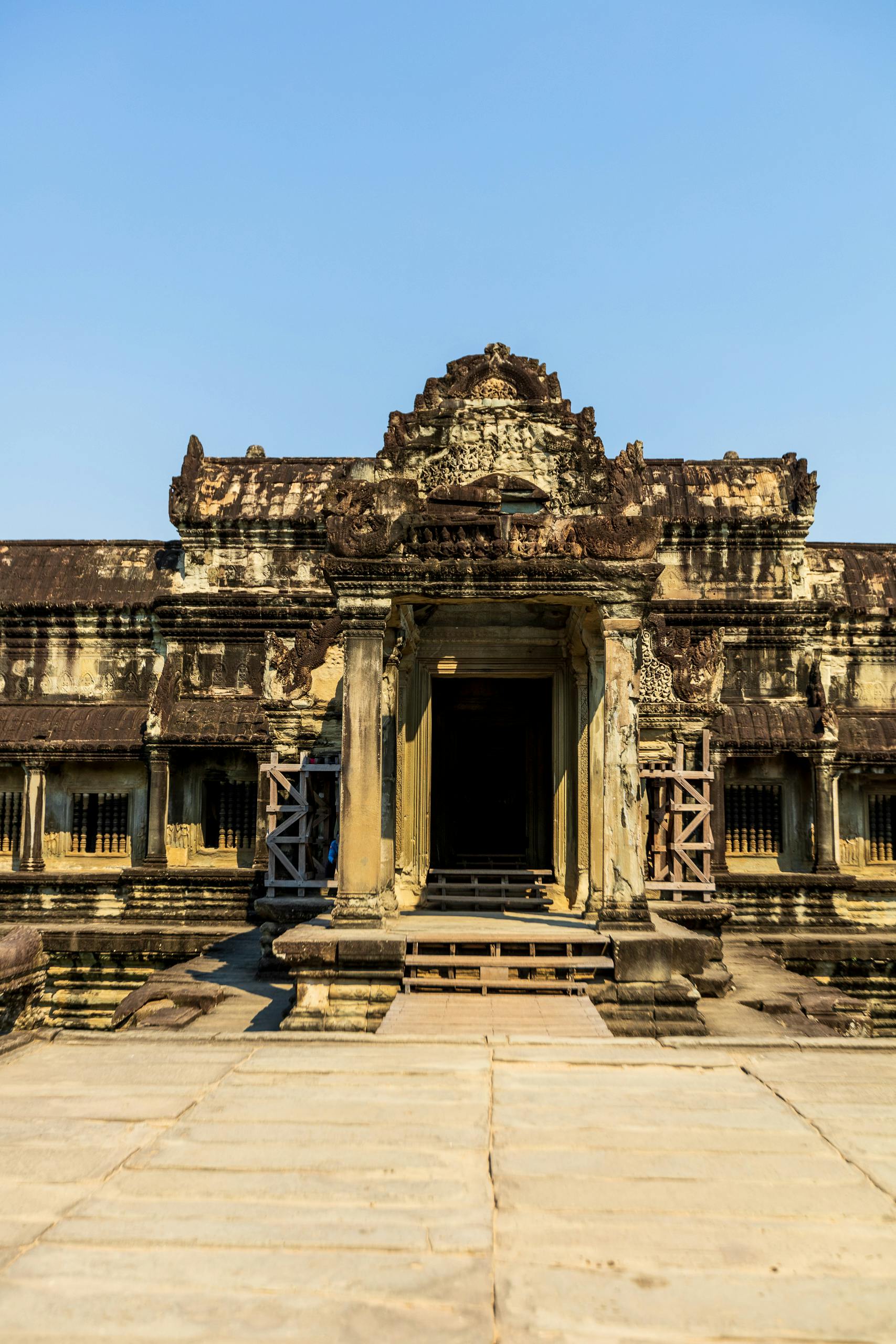 Panoramic View of Angkor Wat Reflecting in Water · Free Stock Photo