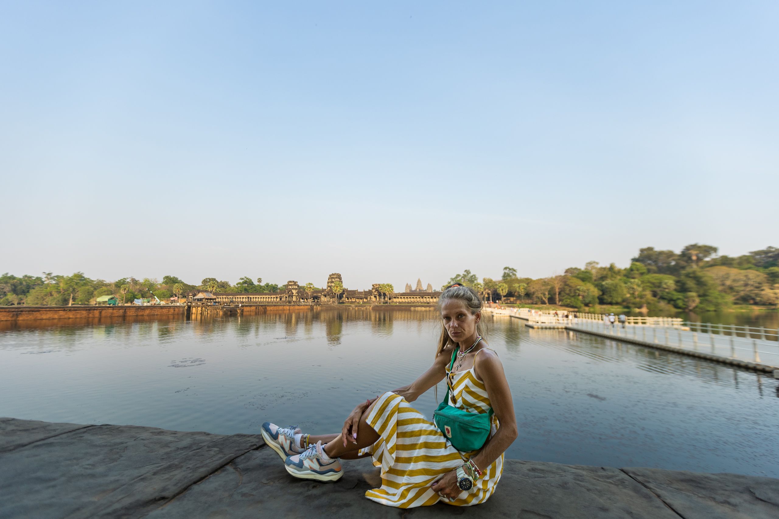 Woman Sightseeing the Ta Prohm Temple, Angkor Wat, Siem Reap, Cambodia ...