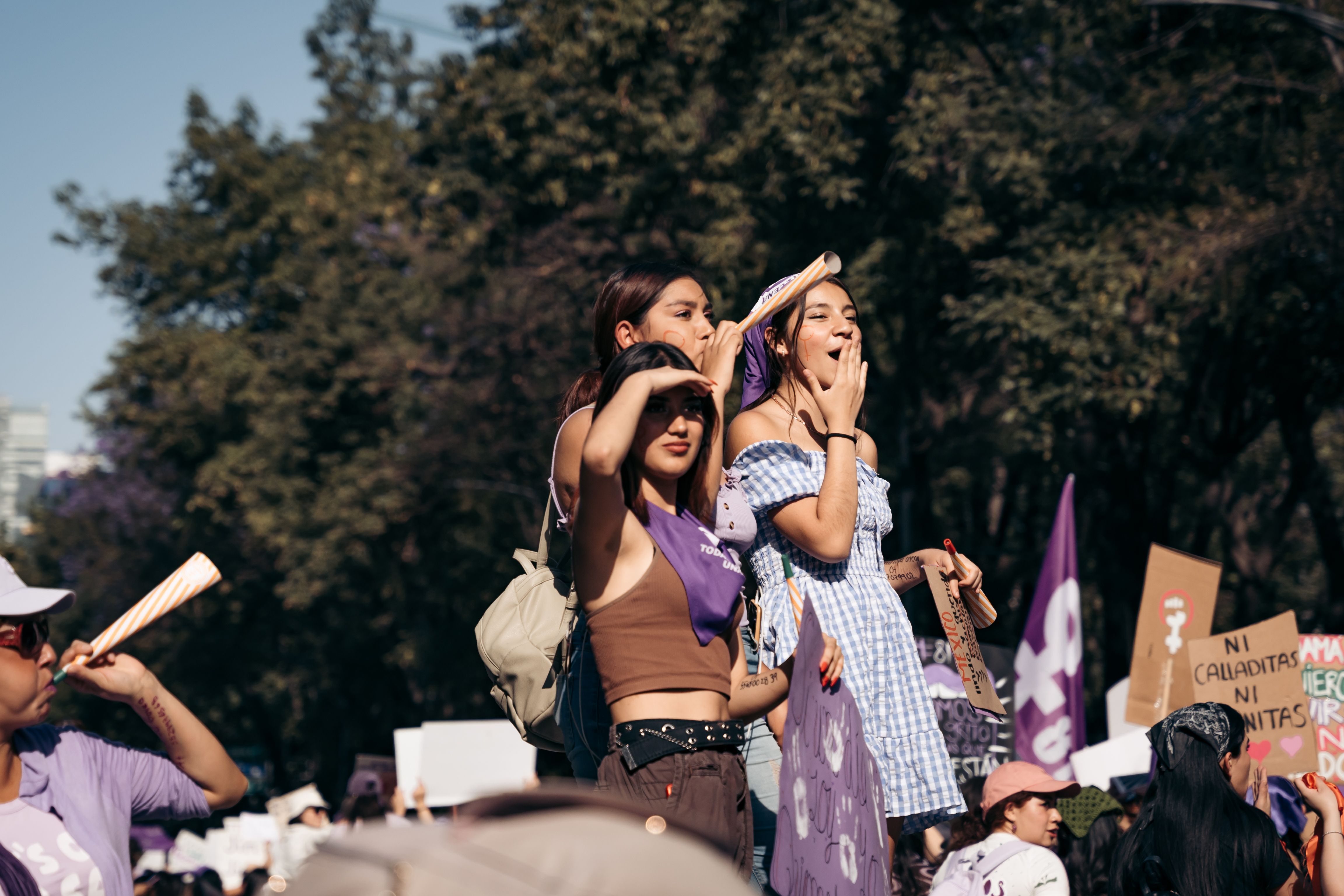 Women on a Demonstration on a Street · Free Stock Photo