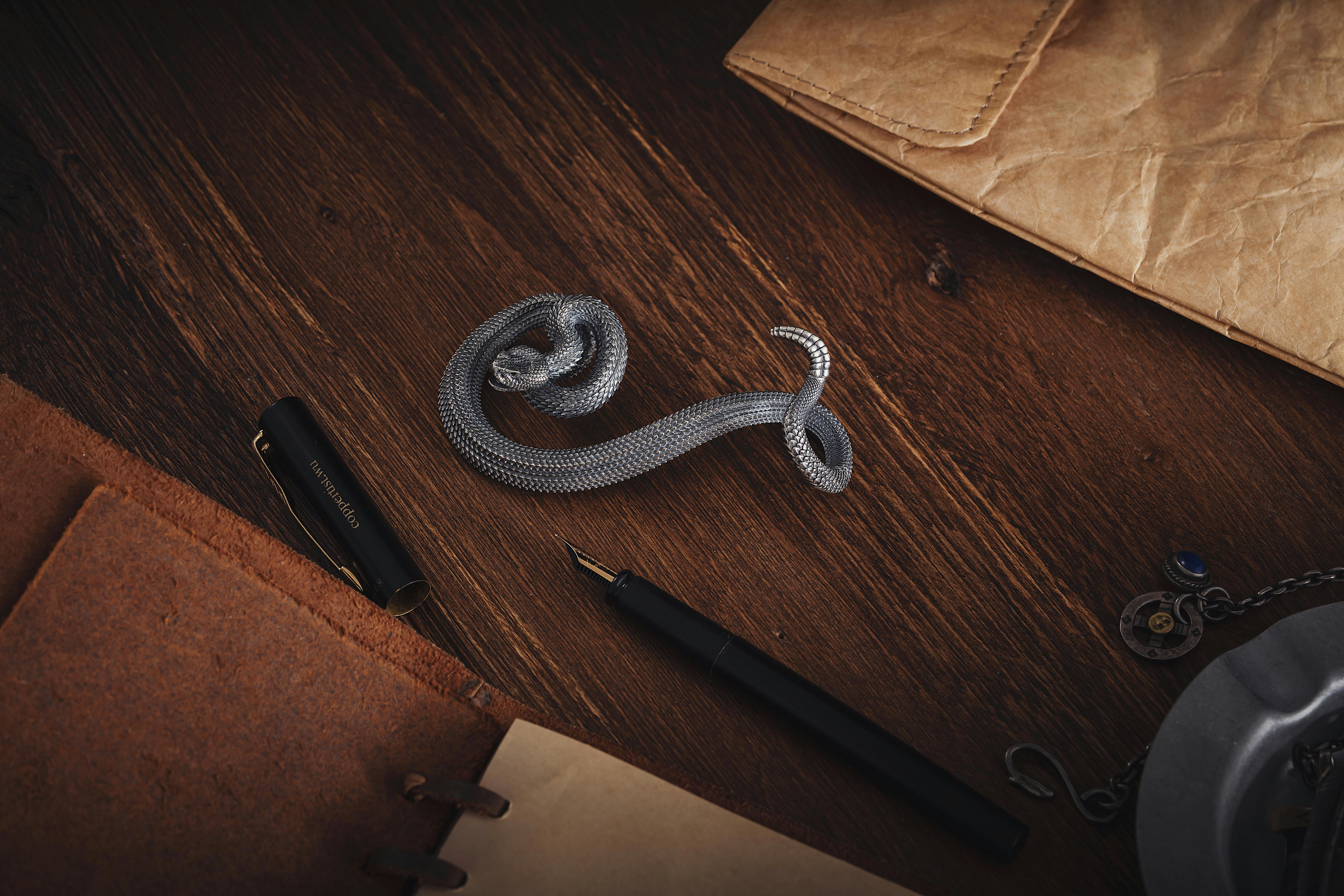 Silver, Handmade Snake · Free Stock Photo