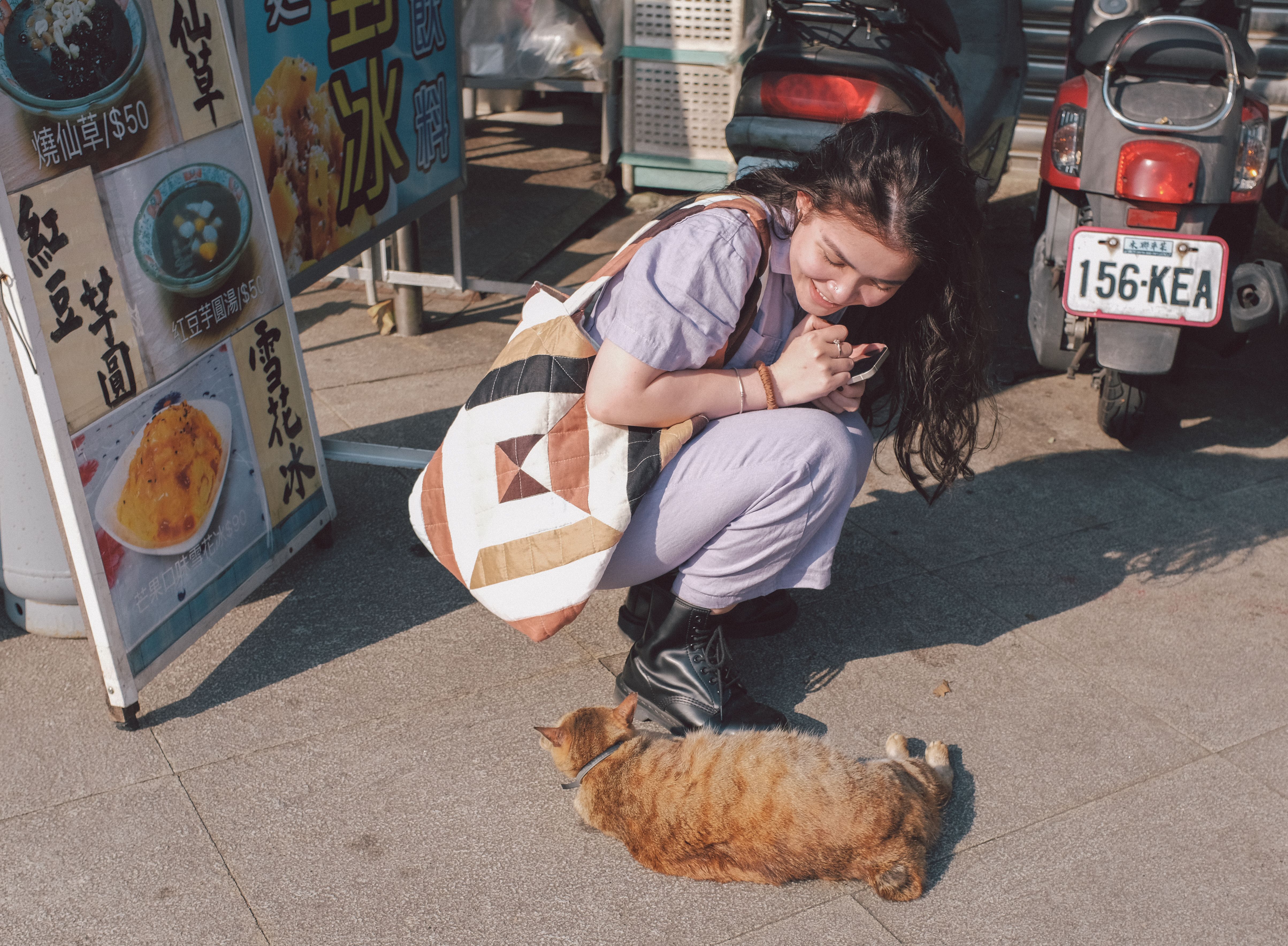 Smiling Girl with Cat · Free Stock Photo