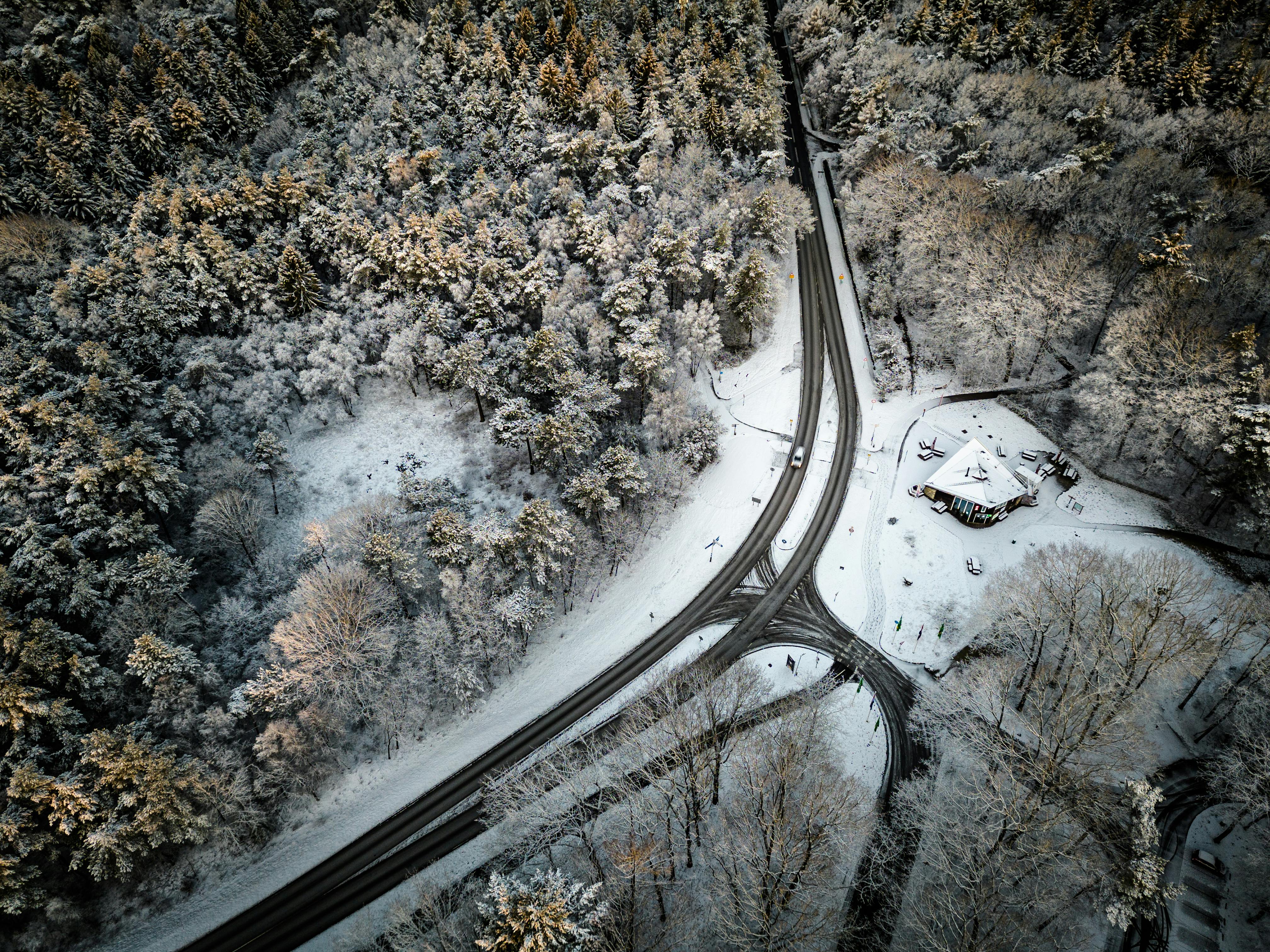 Road With Snow · Free Stock Photo
