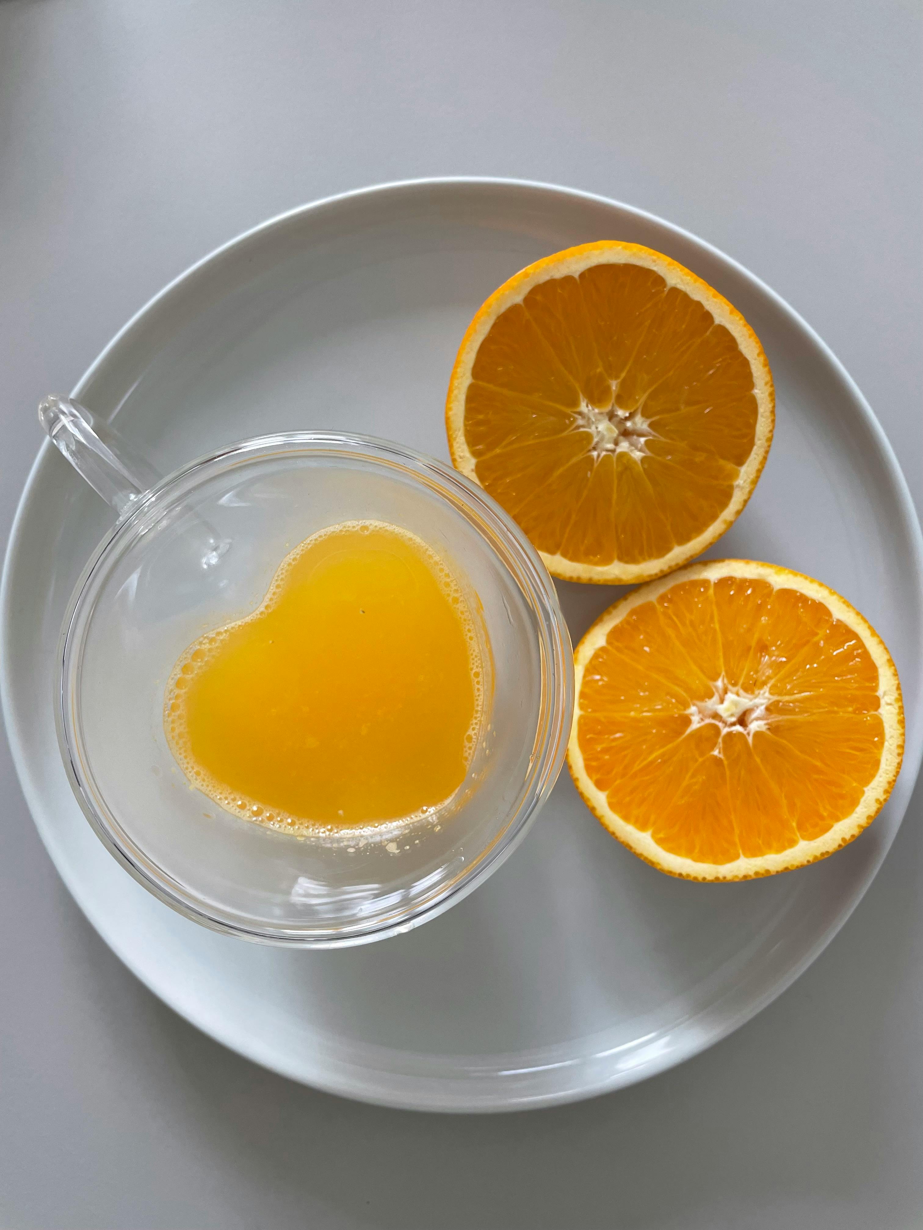 Plate with Orange · Free Stock Photo
