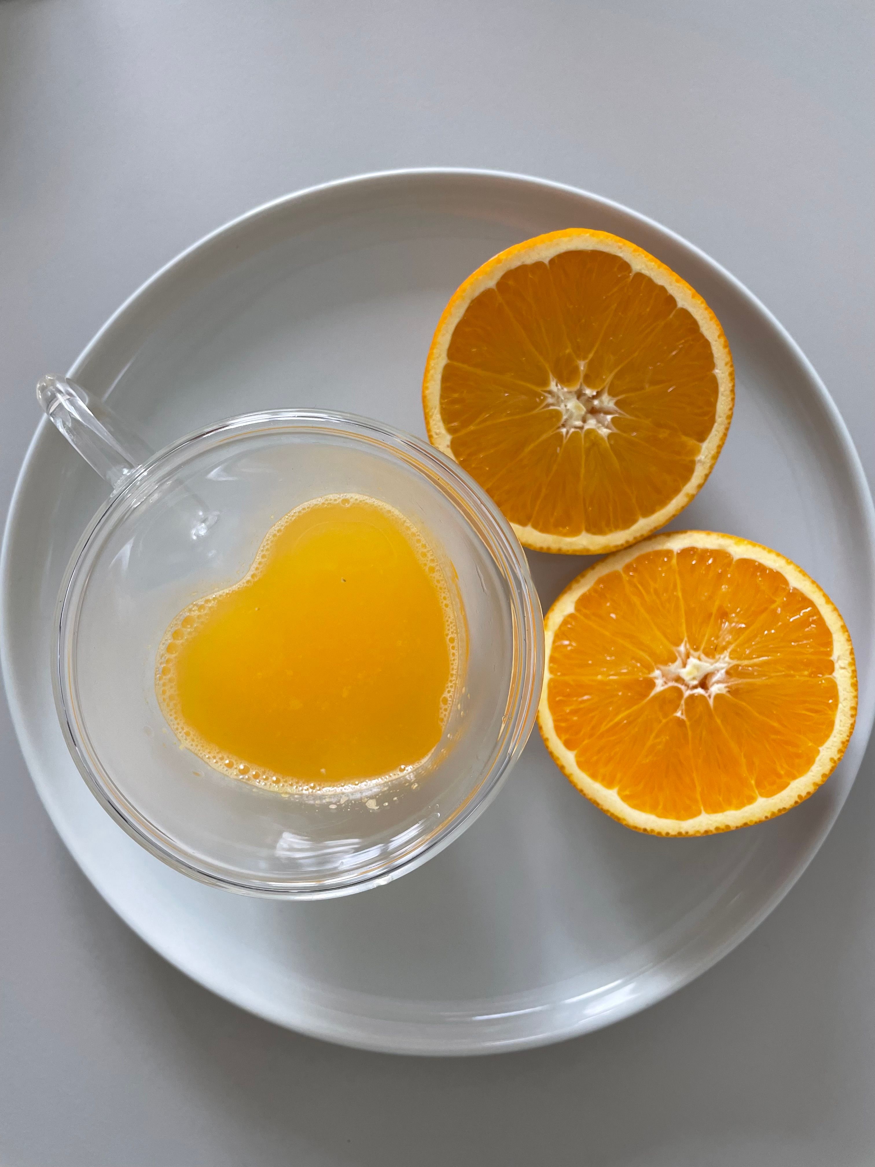 Plate with Orange · Free Stock Photo
