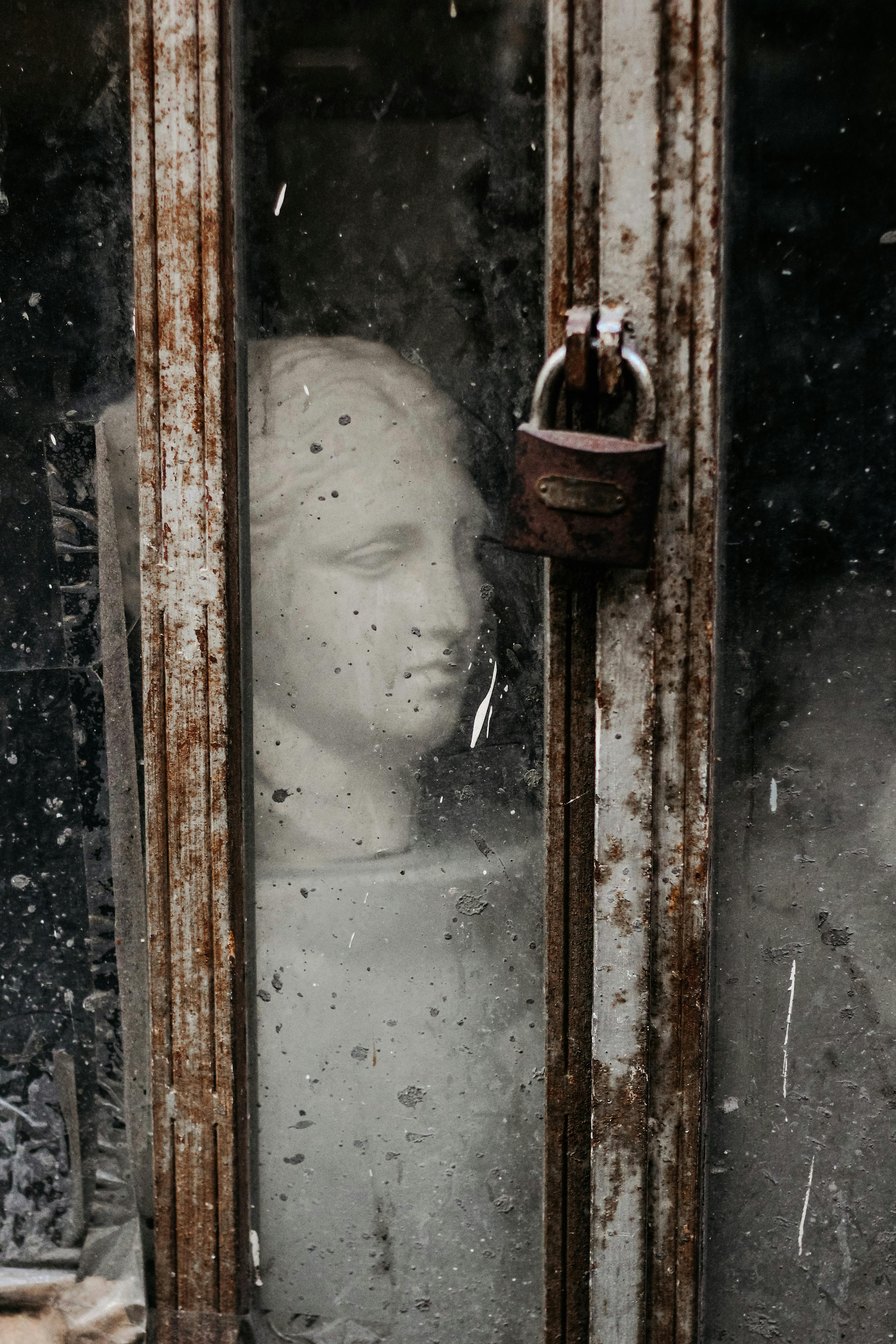 Bust behind Windows · Free Stock Photo