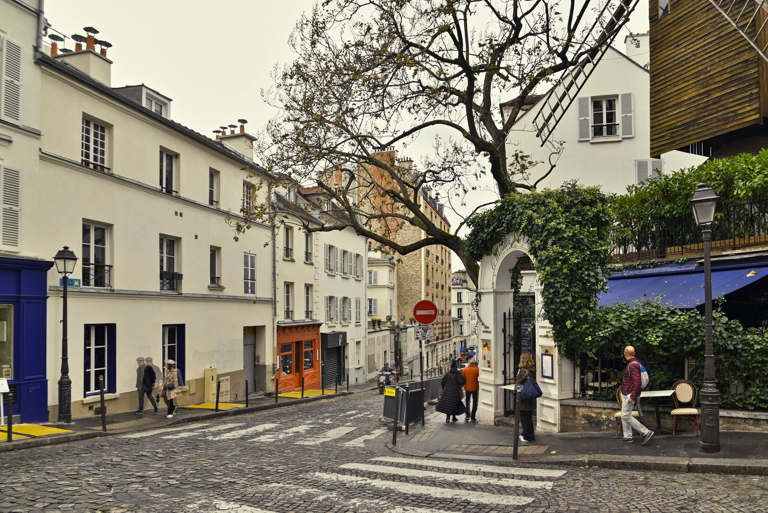 PARIS, FRANCE - October, 11, 2022 Montmartre The present day blue ...