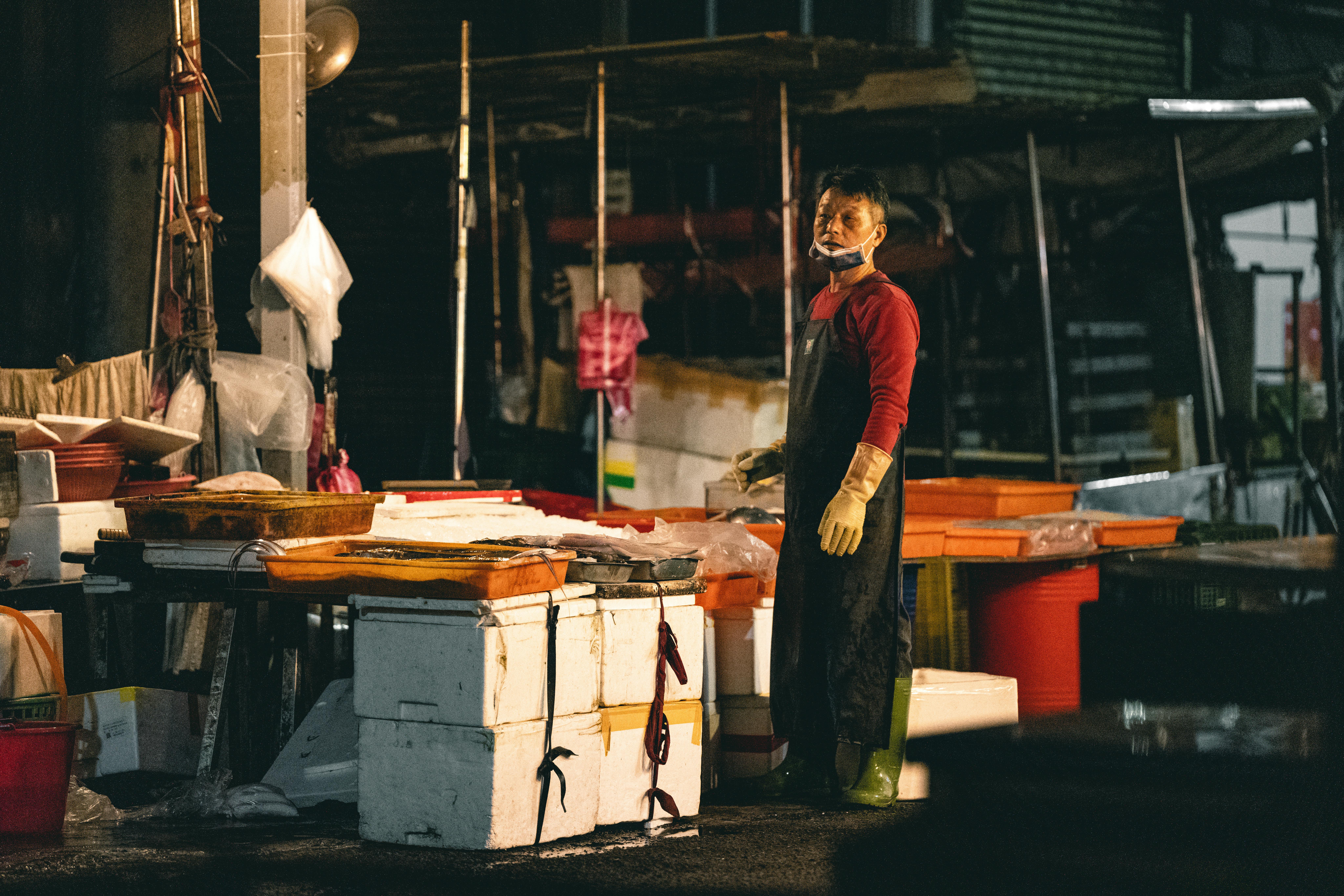 Butcher Selling Meat at Market · Free Stock Photo