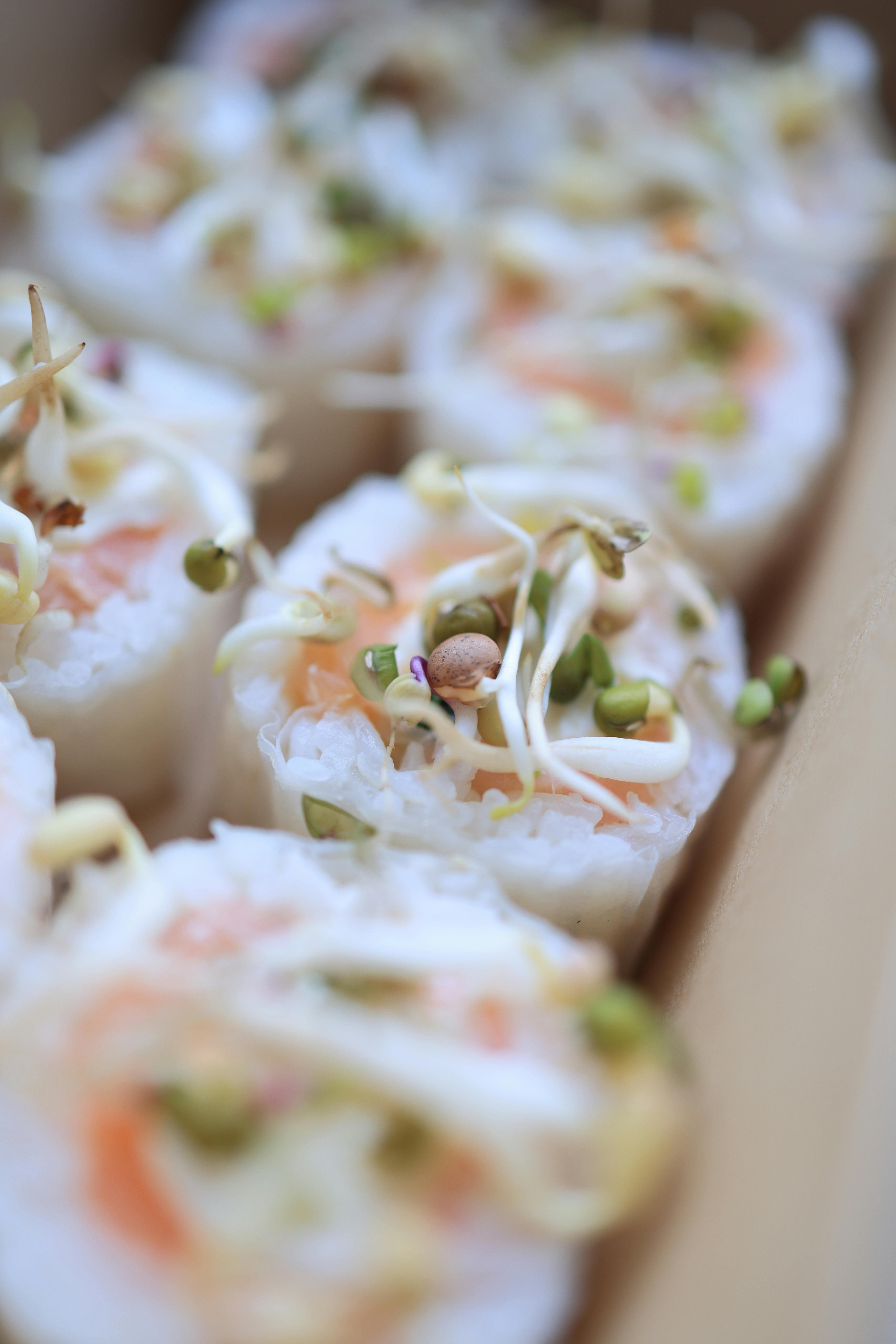 Sushi with Sprouts · Free Stock Photo