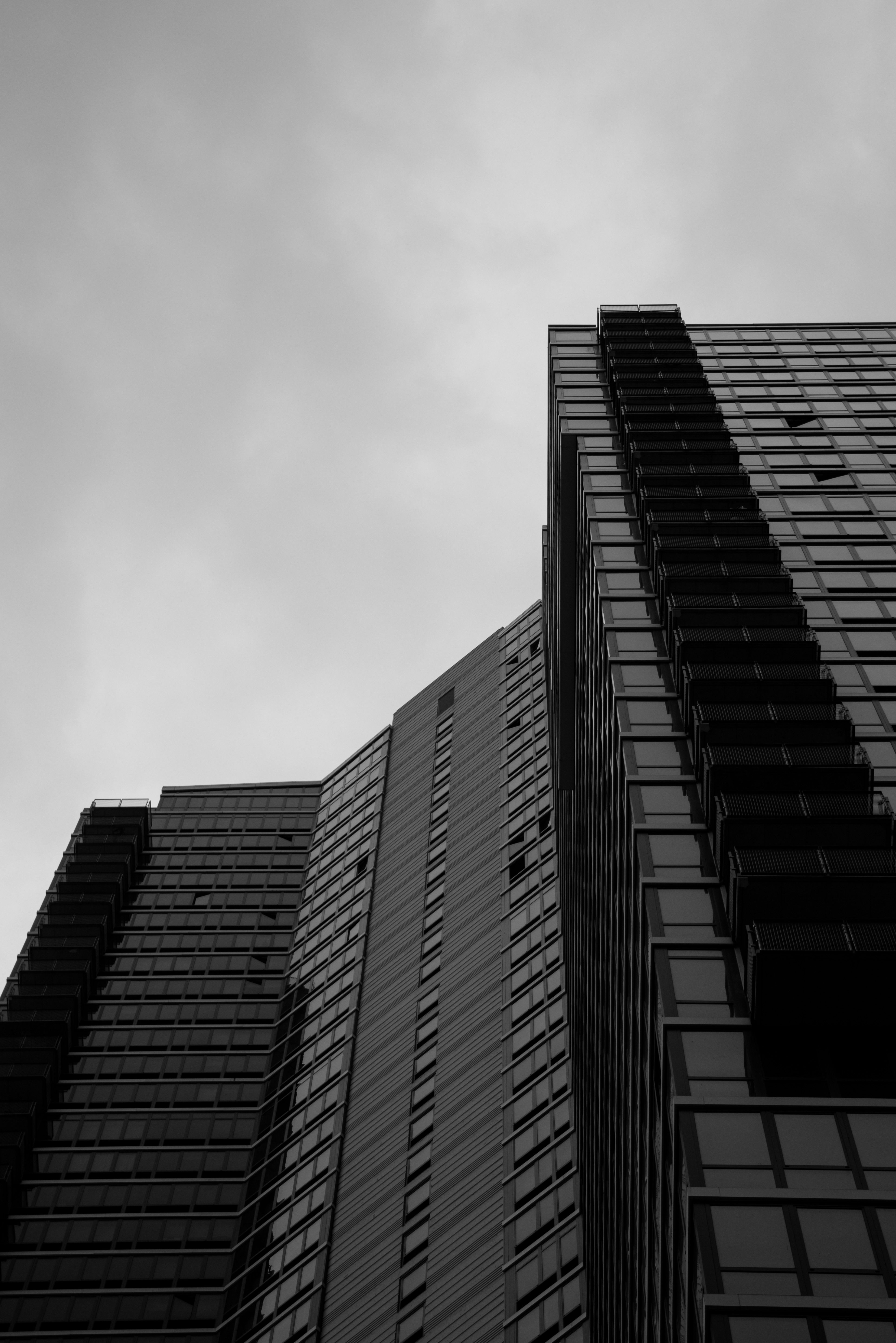 Geometric Modern Building on Sky Background · Free Stock Photo