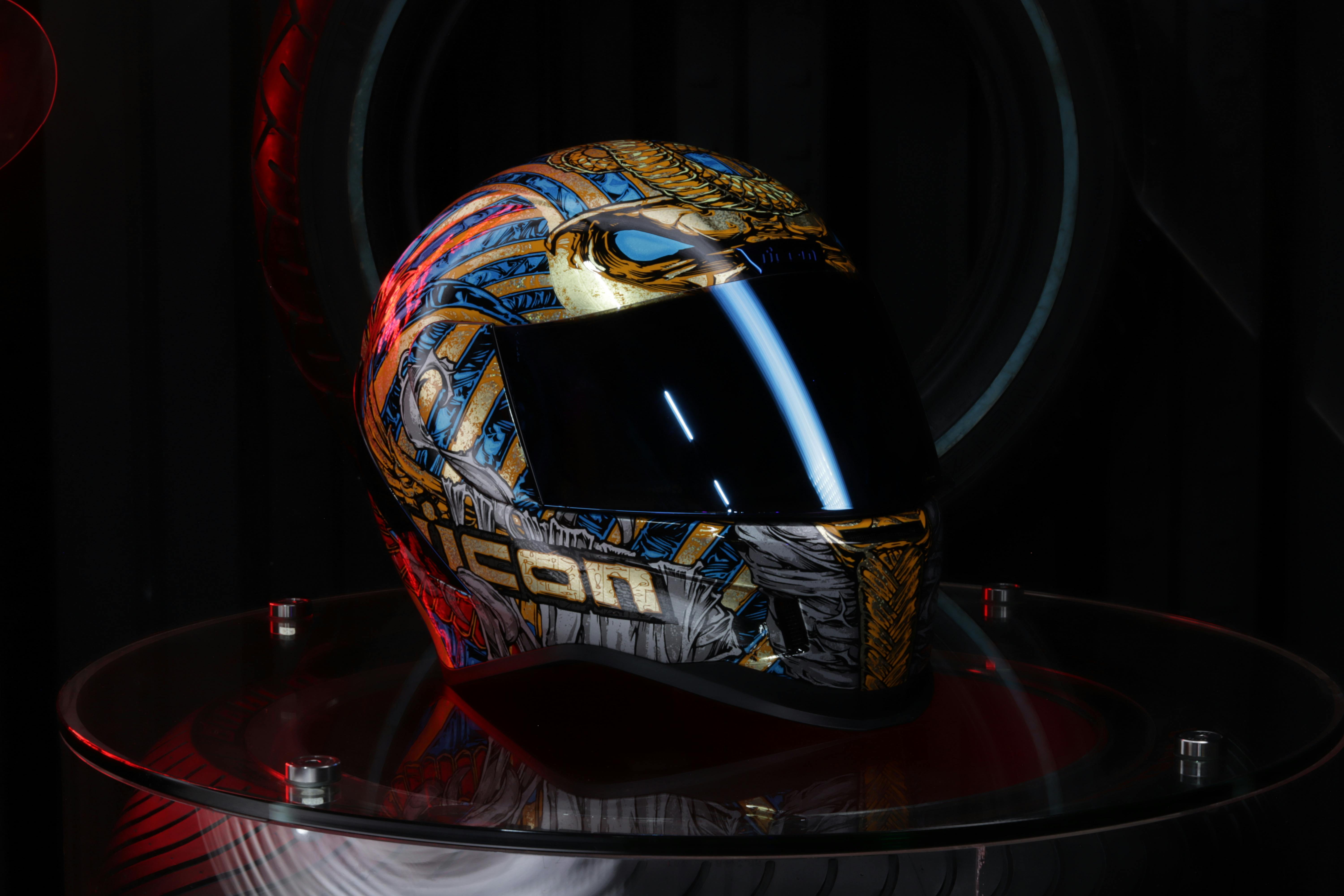 Decorated Helmet on Black Background · Free Stock Photo