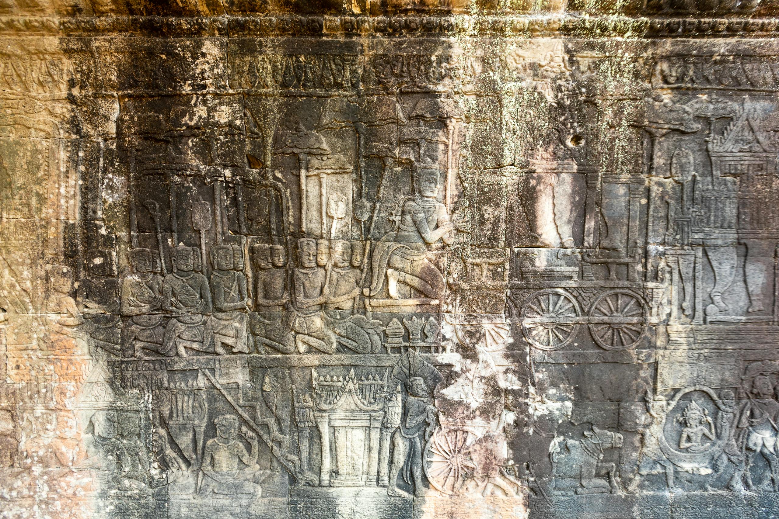 Close-up of a Carved Wall in an Ancient Temple · Free Stock Photo